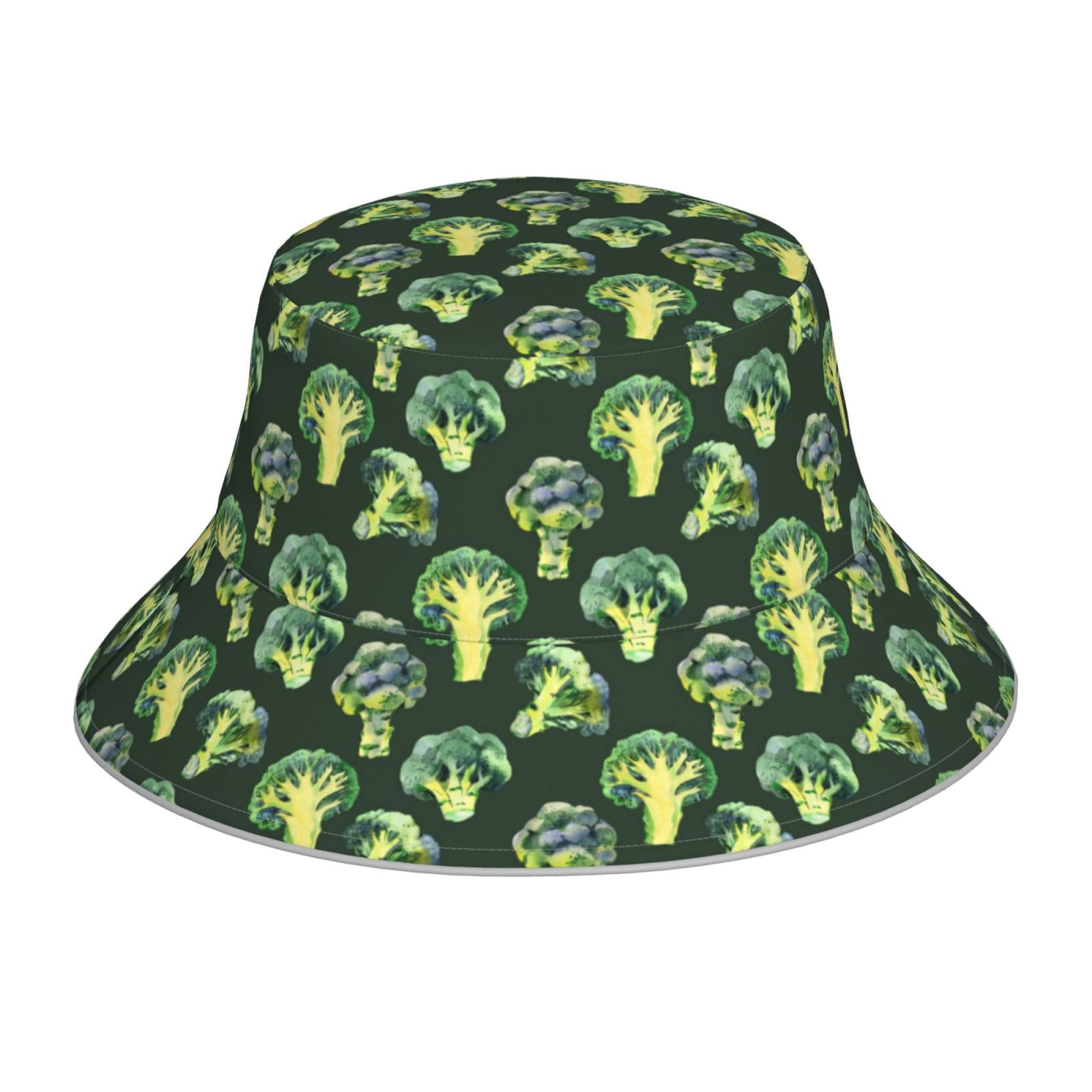 Fuzoiu Broccoli 3 Print Reflective Bucket Hat,Outdoor Hat for Men and ...