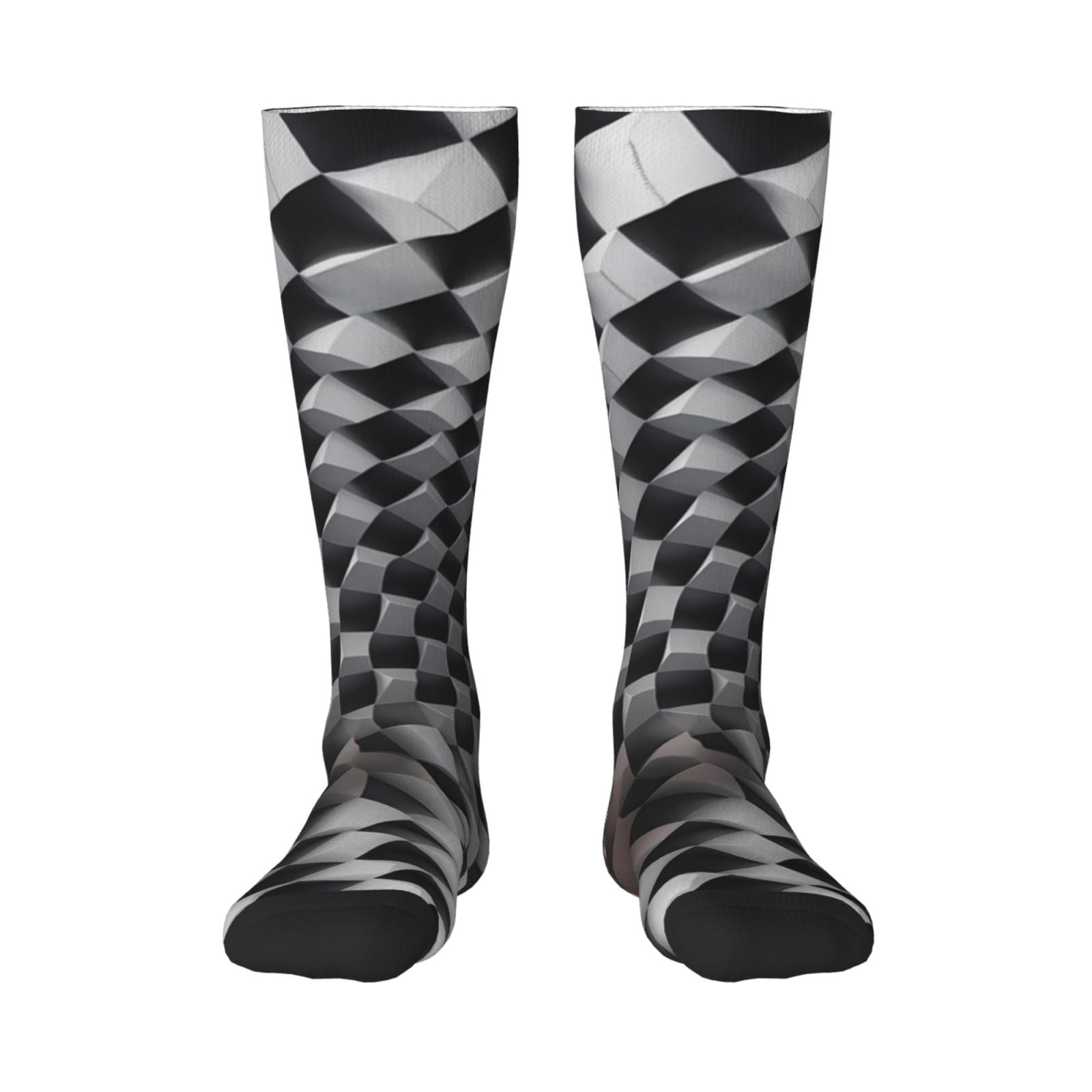 Fuzoiu Butterflies Optical Illusion Print Adult Stockings,Crew Socks ...