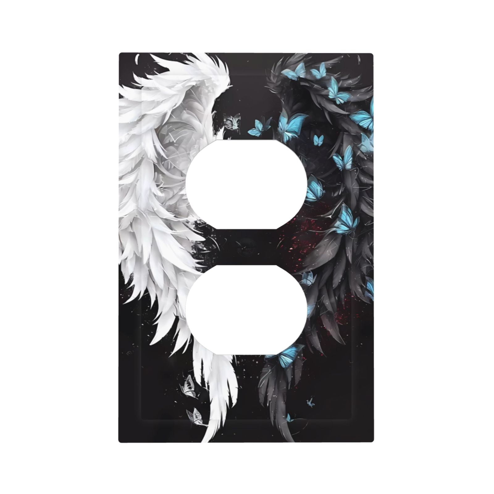 Fuzoiu Butterfly Angel Wings Art Print Single Duplex Outlet Cover Plate ...