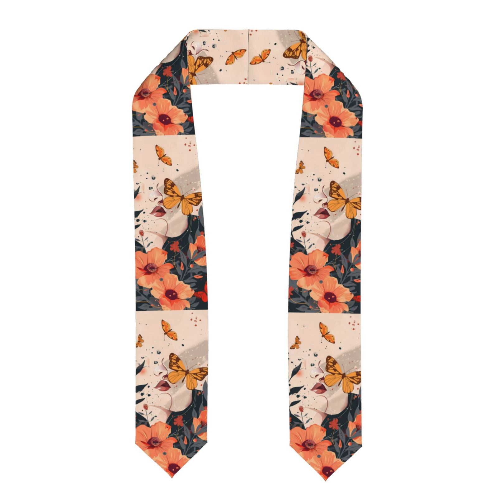 Fuzoiu Butterfly Floral Elegance Print Graduation Sash,Graduation Stole ...