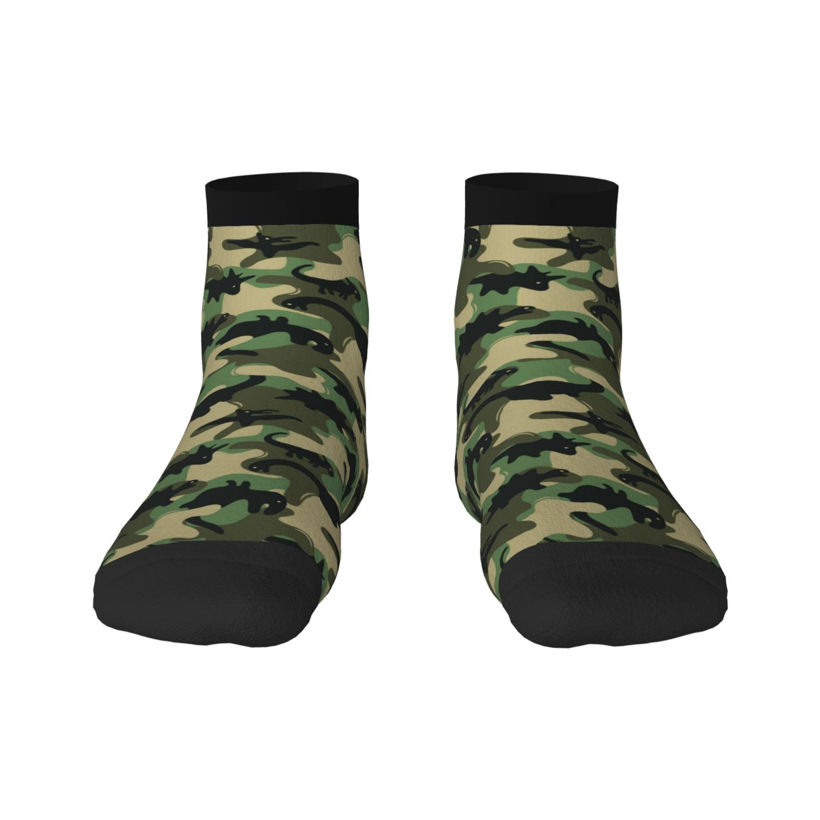 Fuzoiu Camouflage Dinosaur Print Adult Socks, Crew Moisture-wicking ...