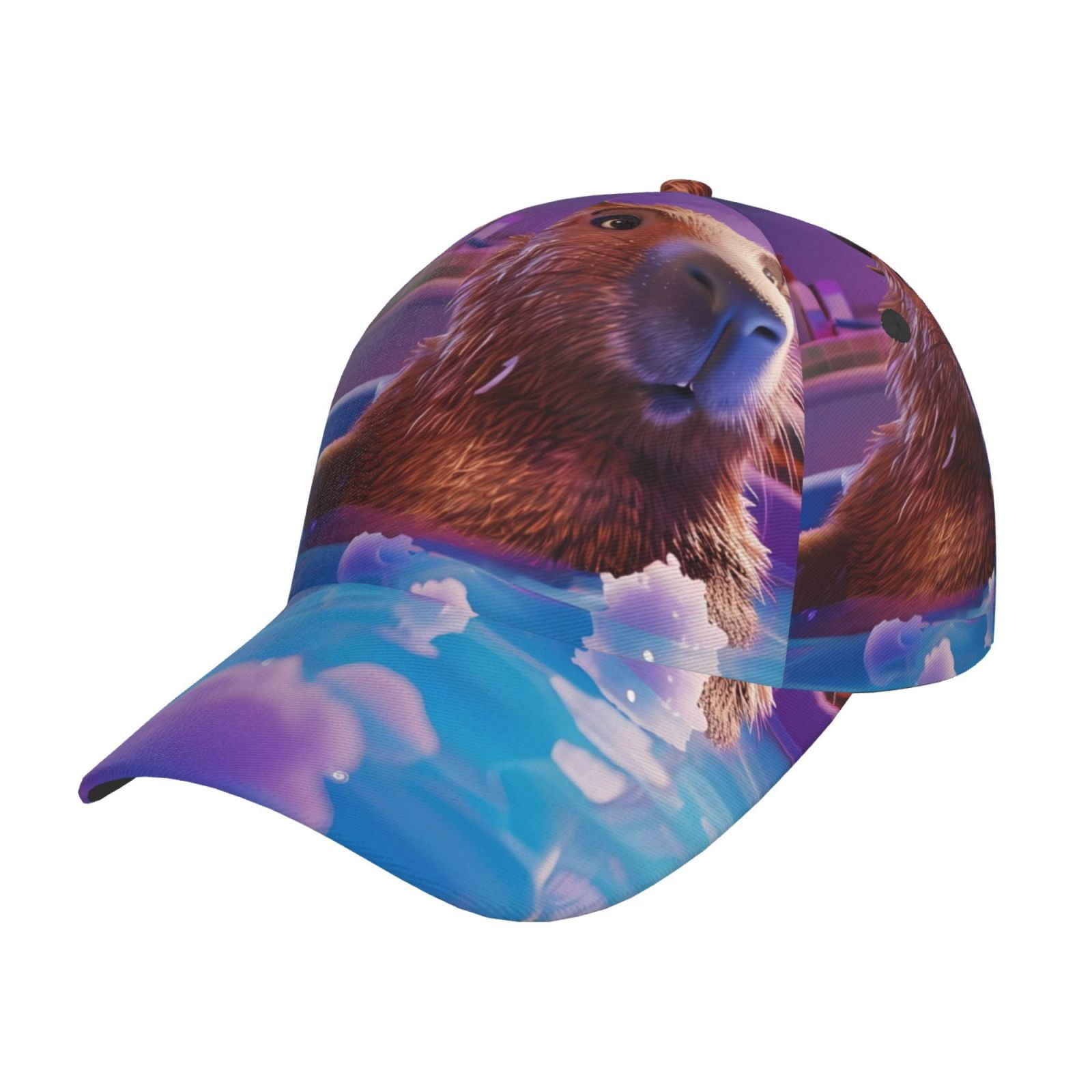 Fuzoiu Capybara Bathtub Fun Print Adjustable Baseball Cap for Men and ...