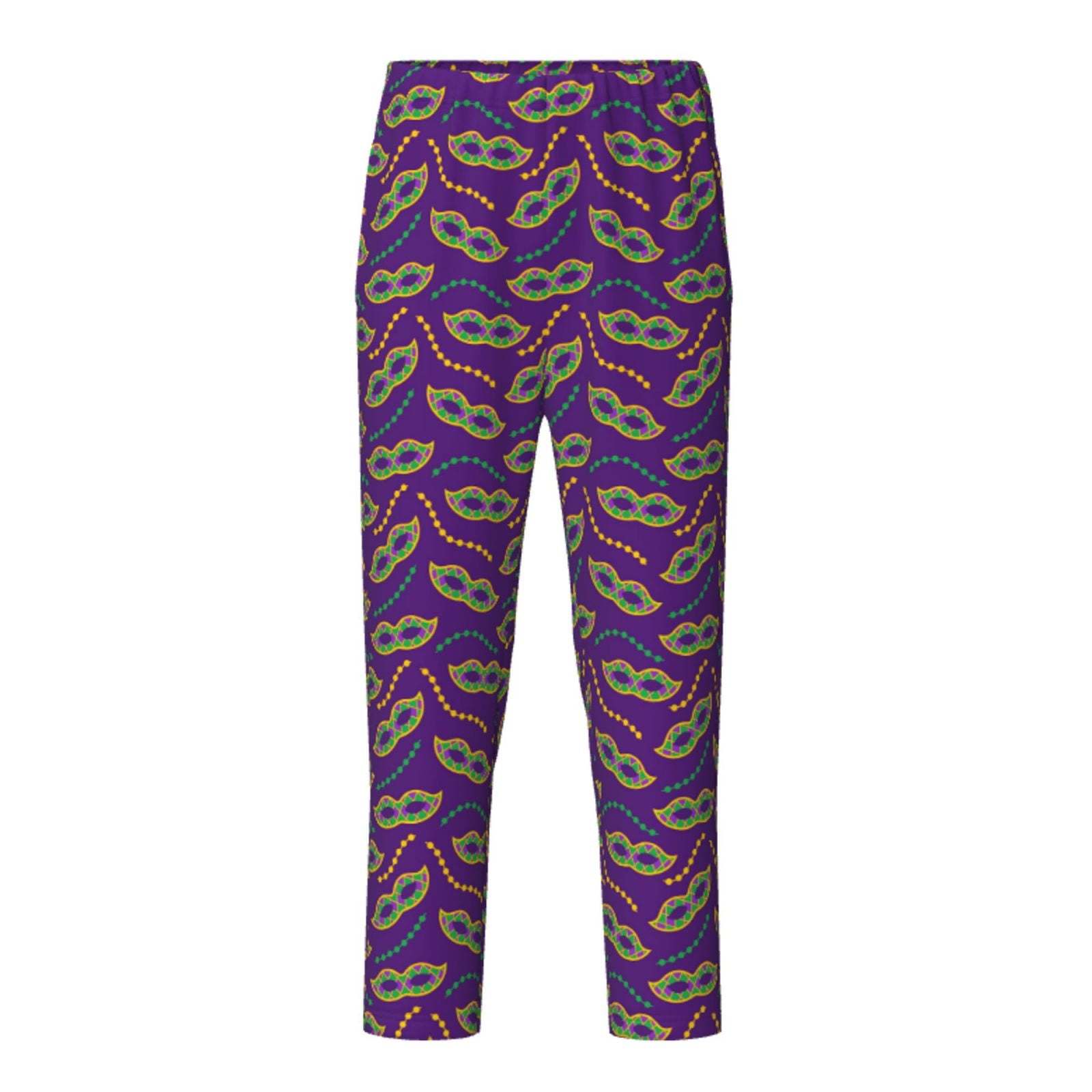 Fuzoiu Carnival Masks and Beads Print Teenagers' Pajama Pants,Lounge ...