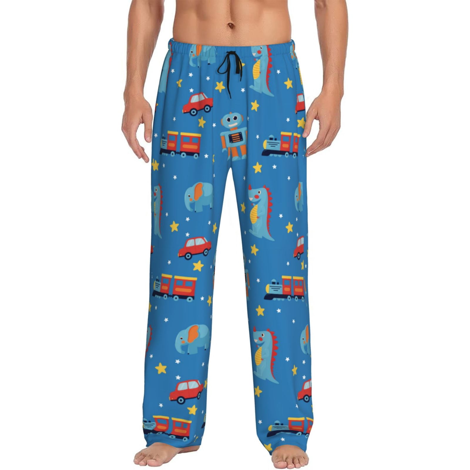 Fuzoiu Cartoon Animals 1 Print Men's Pajama Pants,Lounge Pants for Men ...