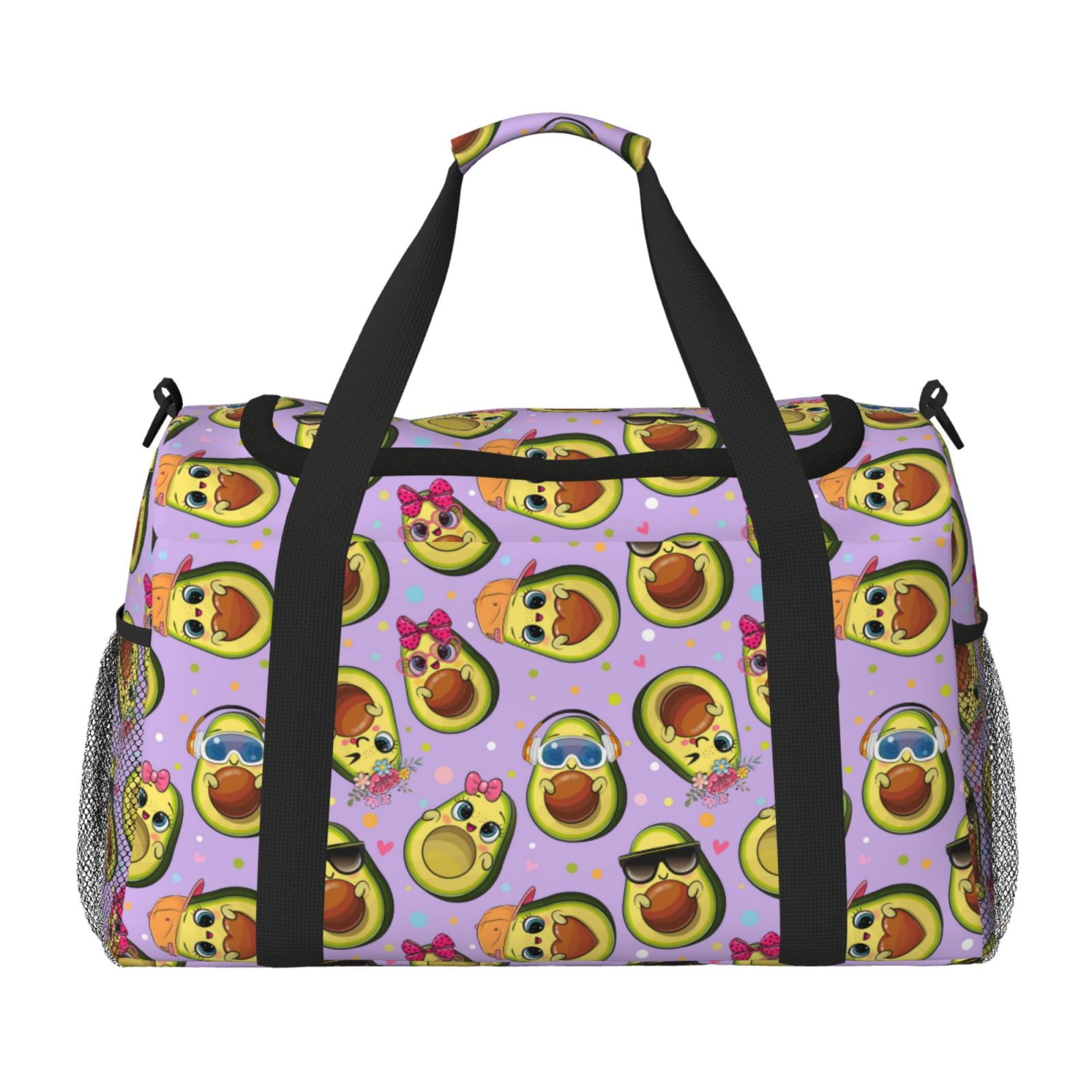 Fuzoiu Cartoon Avocados Print Travel Duffle Bag,Carry On Tote Bags ...