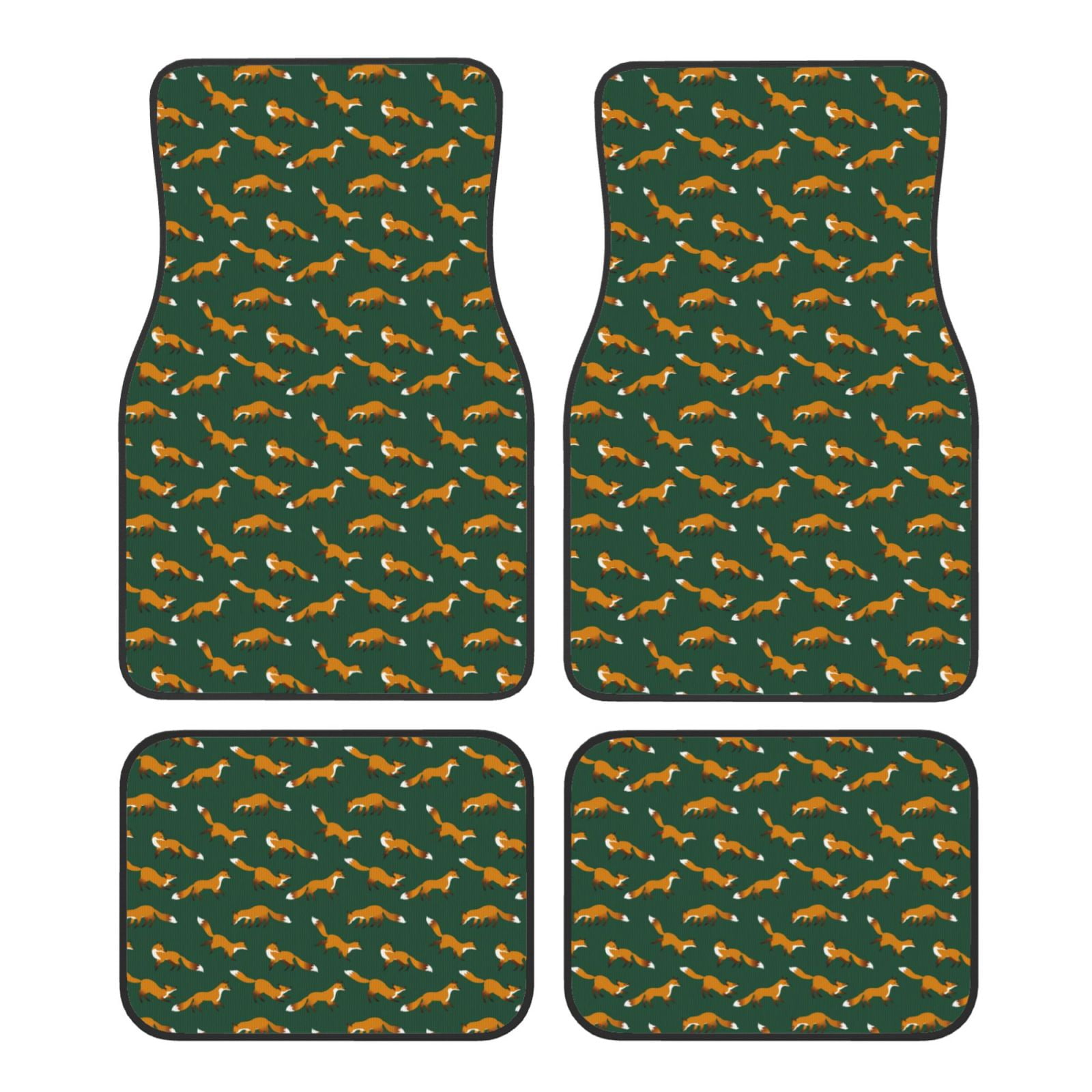 Fuzoiu Cartoon Fox 1 Print Carpet Floor Mats for Car,Car Foot Mat Set ...
