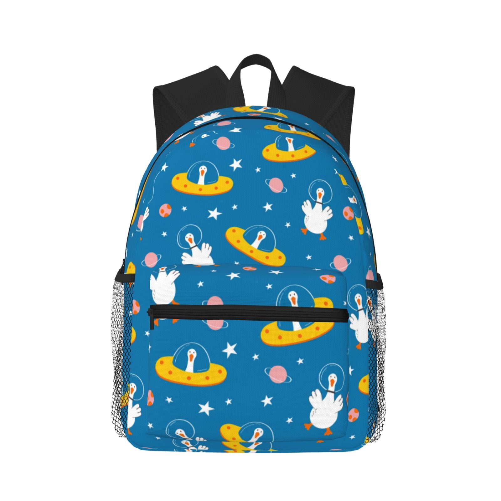 Fuzoiu Cartoon Goose Print School Backpack for Teens,Large Bookbag ...