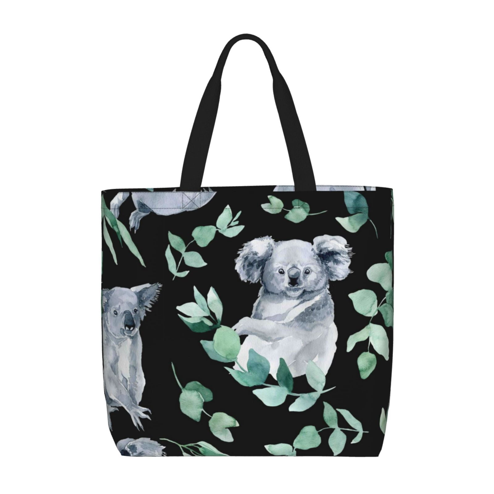 Fuzoiu Cartoon Koala Bear Print Durable Tote Bag,Shoulder Bag with ...