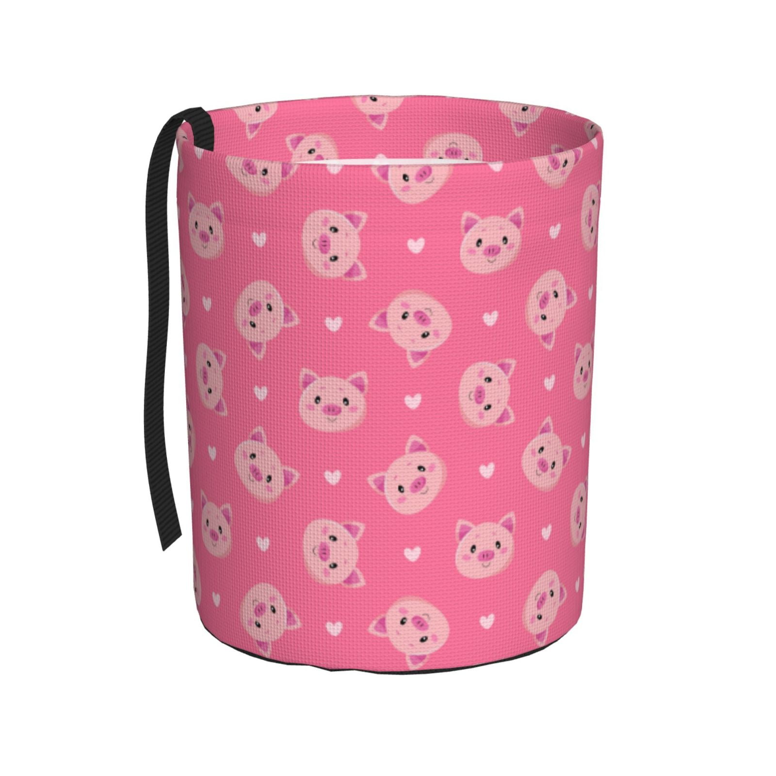 Fuzoiu Cartoon Pigs and Hearts Print Car Trash Can,Leakproof Car Trash ...