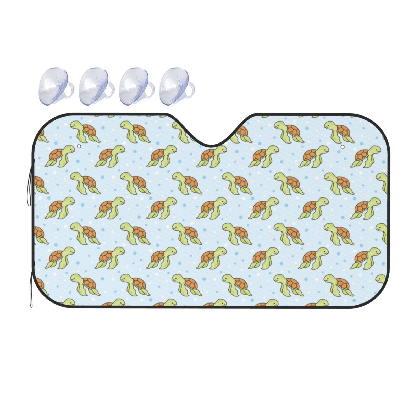 Fuzoiu Cartoon Sea Turtle Print Car Windshield Sunshade,Foldable ...