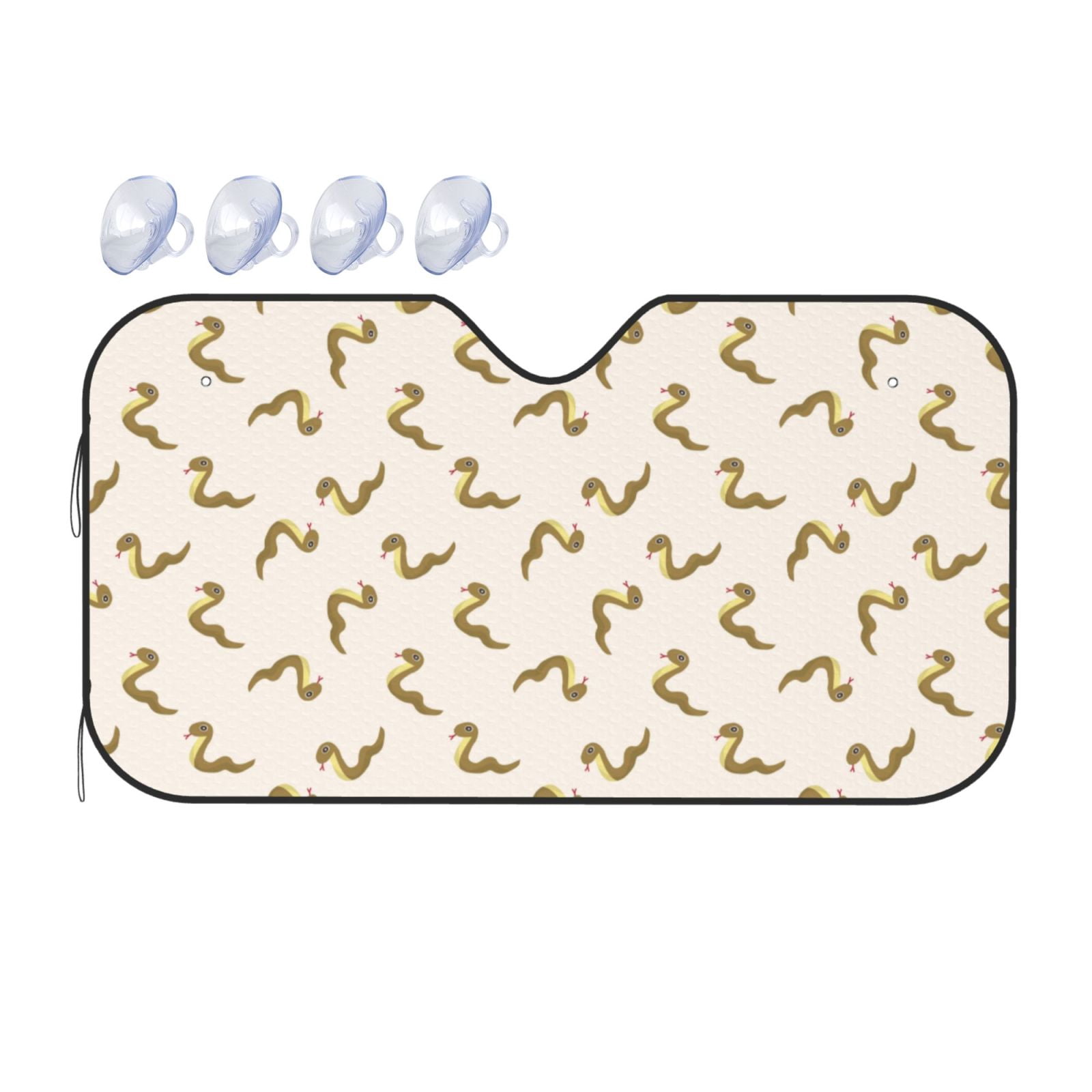 Fuzoiu Cartoon Snake Print Car Windshield Sunshade,Foldable Reflective ...