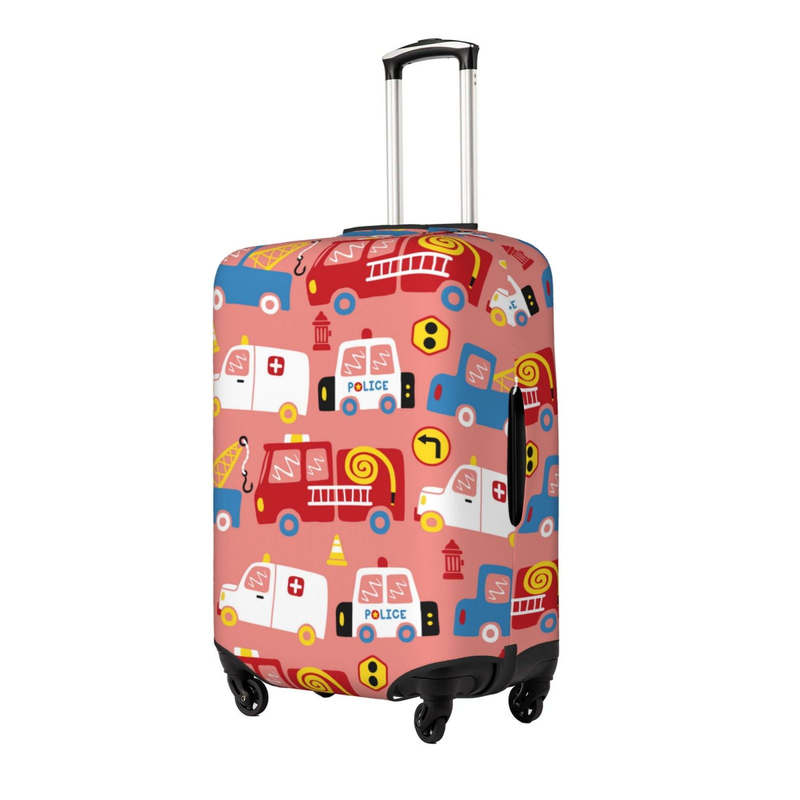 Fuzoiu Cartoon with Traffic Elements Print Suitcase Cover,Washable ...