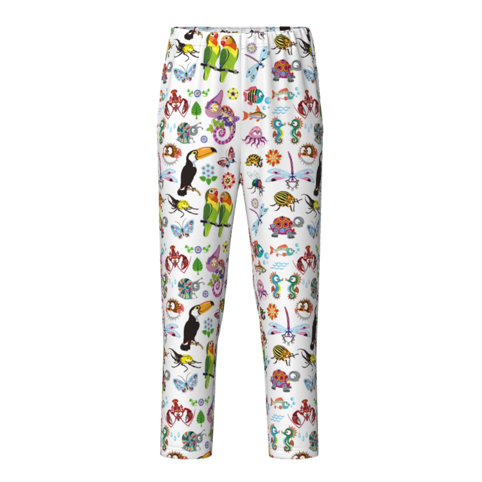 Fuzoiu Cartoon Wild Animals Print Teenagers' Pajama Pants,Lounge Pants ...