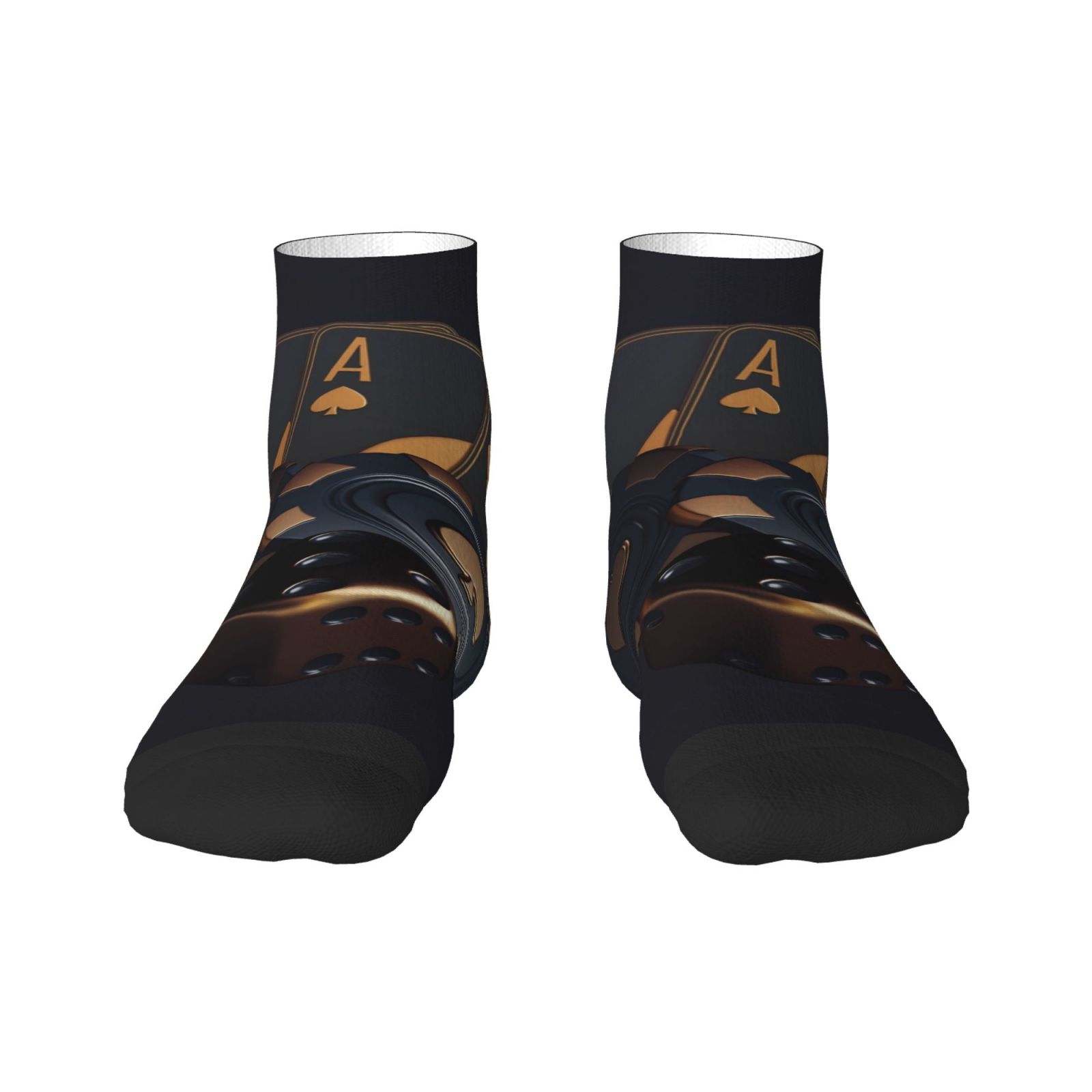Fuzoiu Casino Cards Poker Print Adult Socks, Crew Moisture-wicking ...