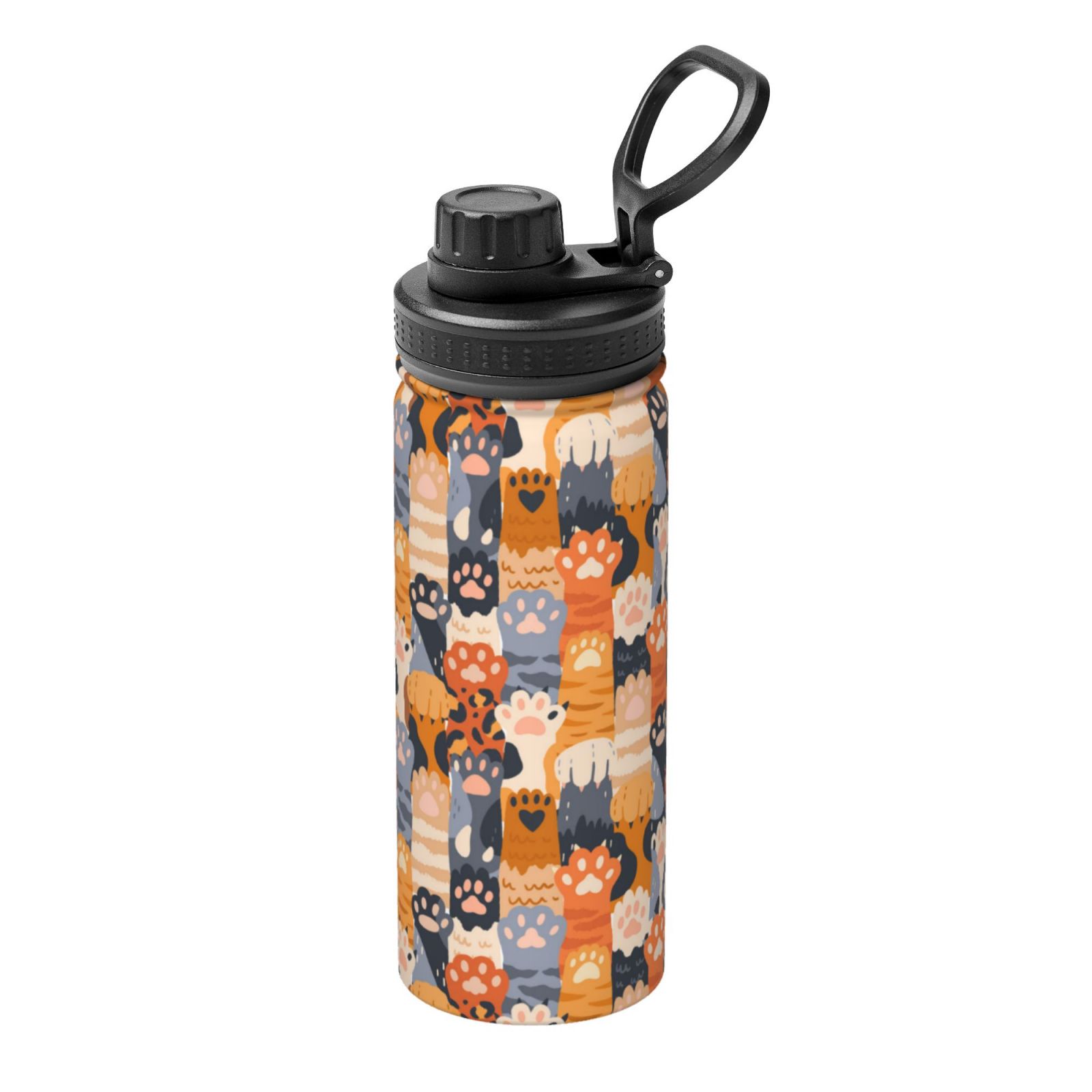 Fuzoiu Cat Paws Print 18oz Sports Insulated Kettle,Stainless Steel ...