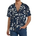 Fuzoiu Cherry Blossoms on Navy Background Print Men's Casual Short,Men ...