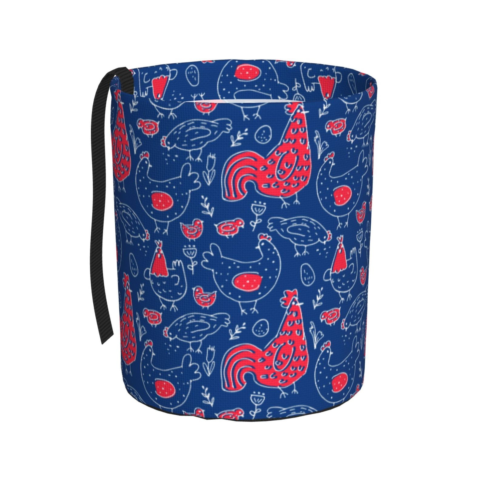 Fuzoiu Chicken and Rooster Print Car Trash Can,Leakproof Car Trash Can ...