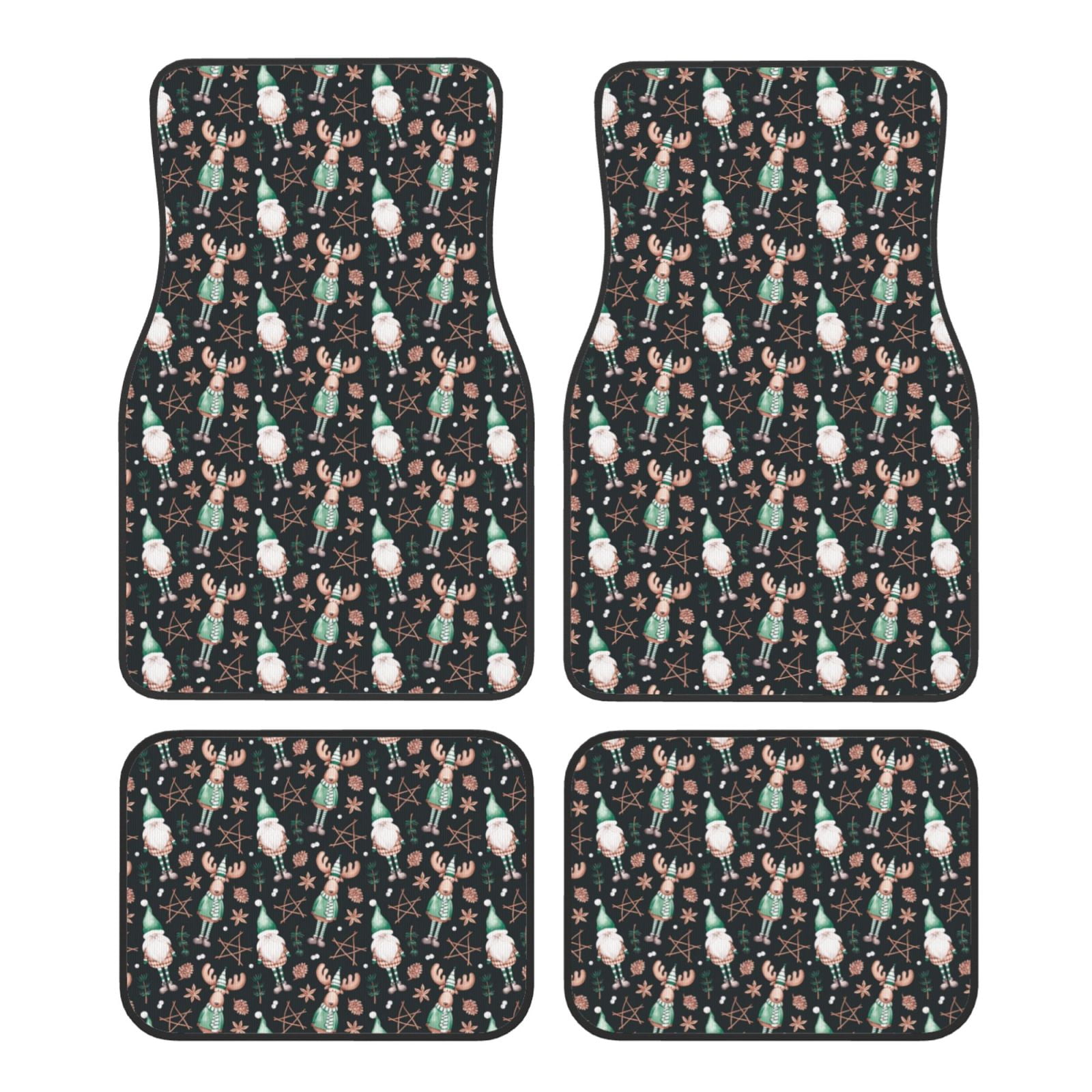 Fuzoiu Christmas cute deer old man Print Carpet Floor Mats for Car,Car ...