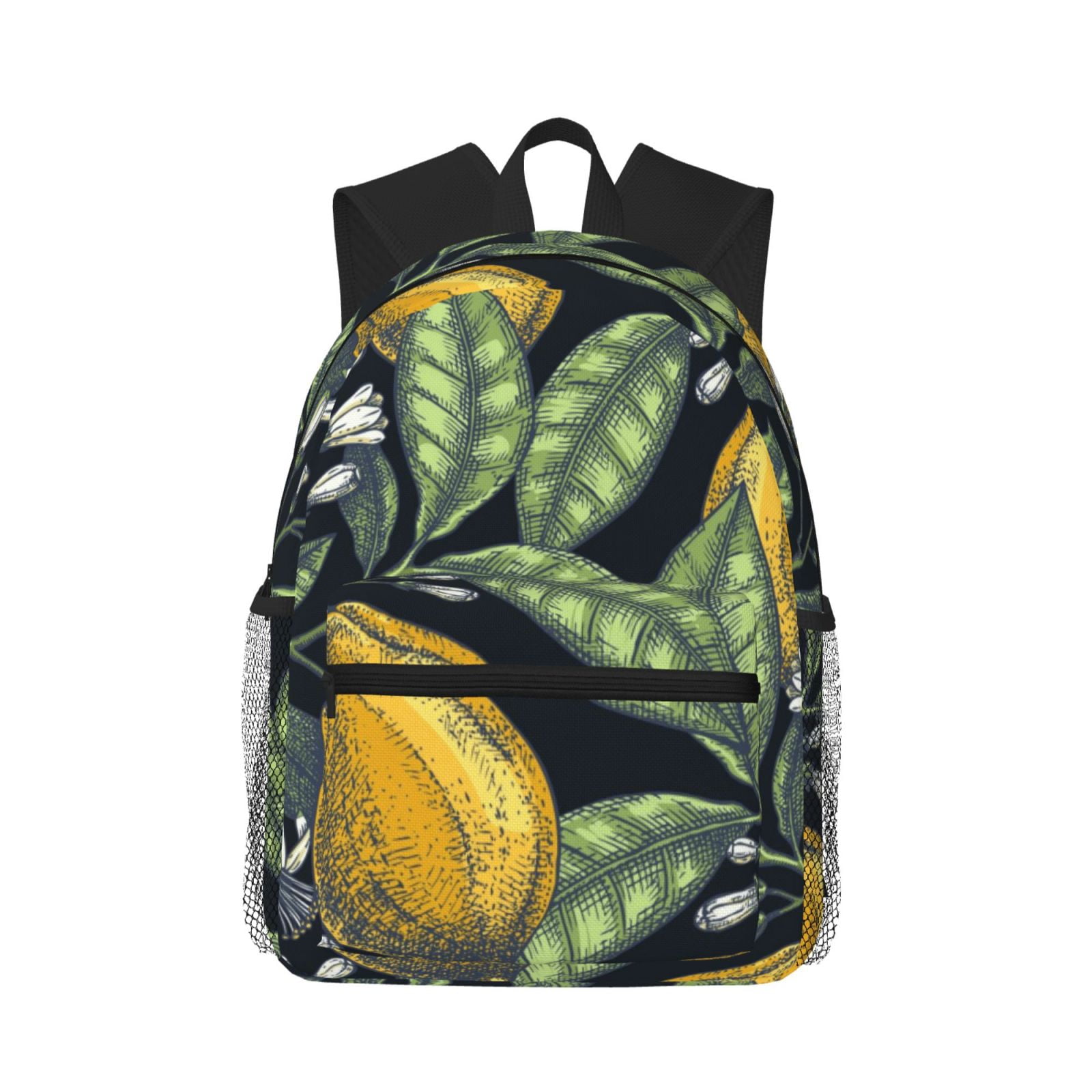 Fuzoiu Citrus Fruits Elegant Lemons Print School Backpack for Teens ...