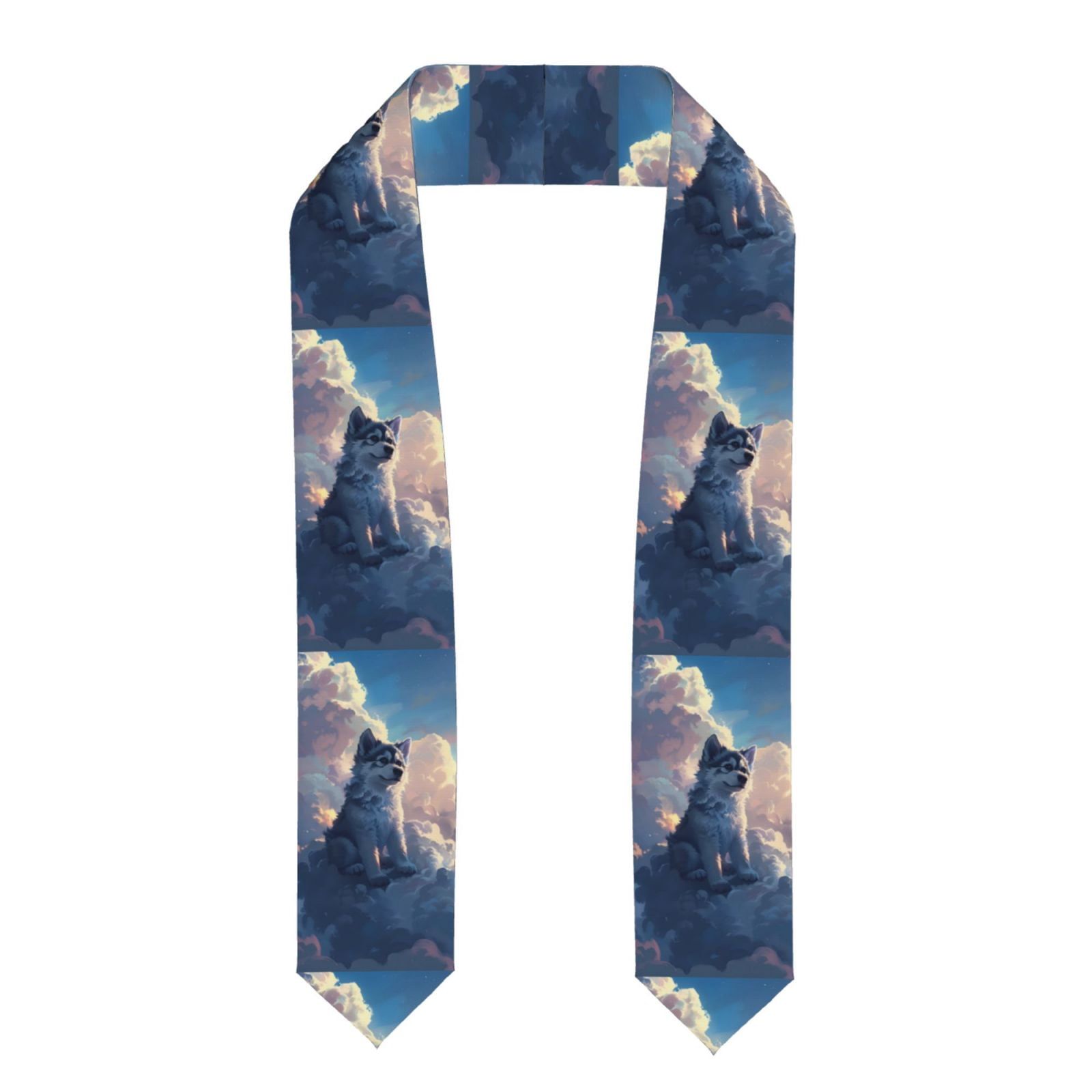 Fuzoiu Cloud Wolf Print Graduation Sash,Graduation Stole,Unisex Adult ...