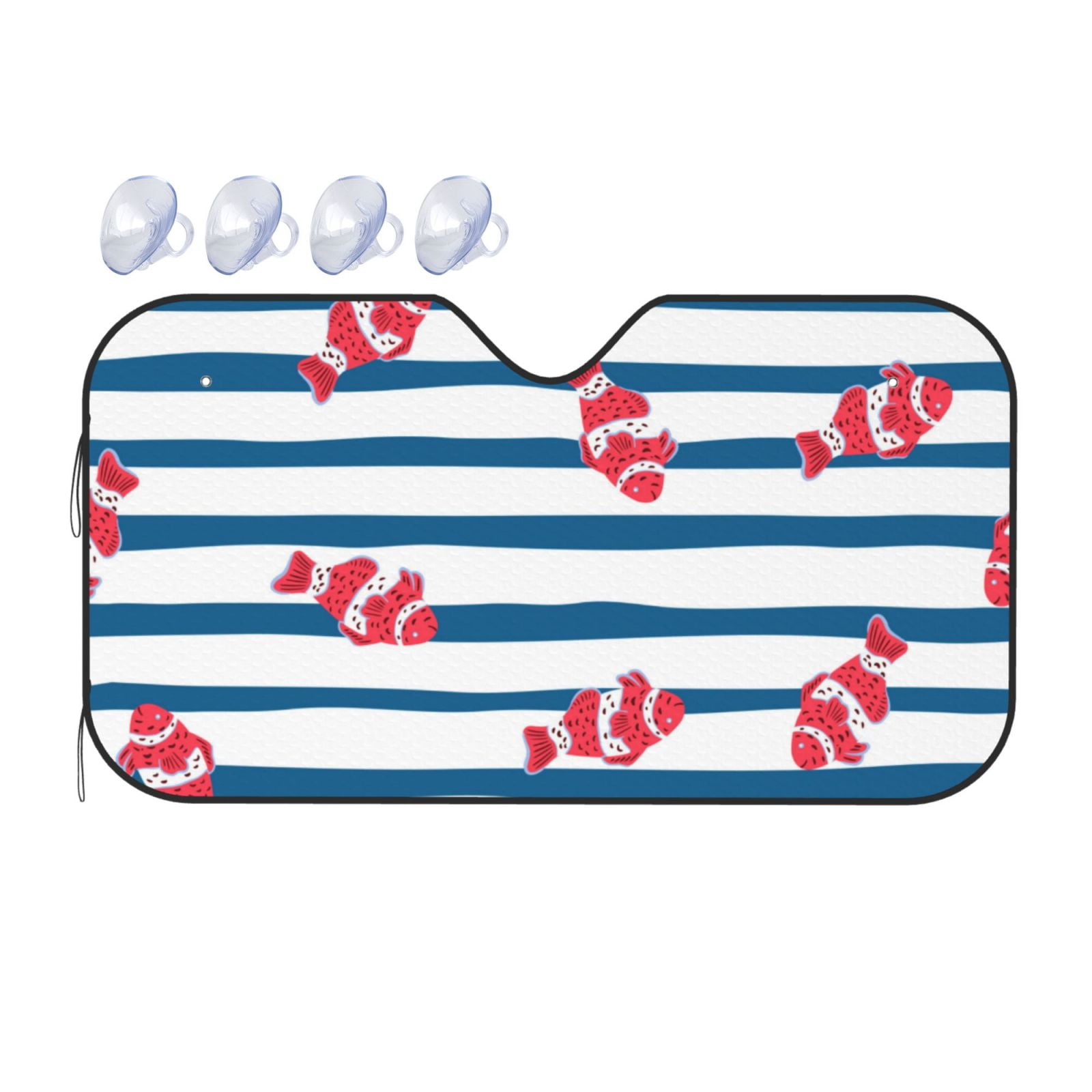 Fuzoiu Clown Fish Print Car Windshield Sunshade,Foldable Reflective Sun ...