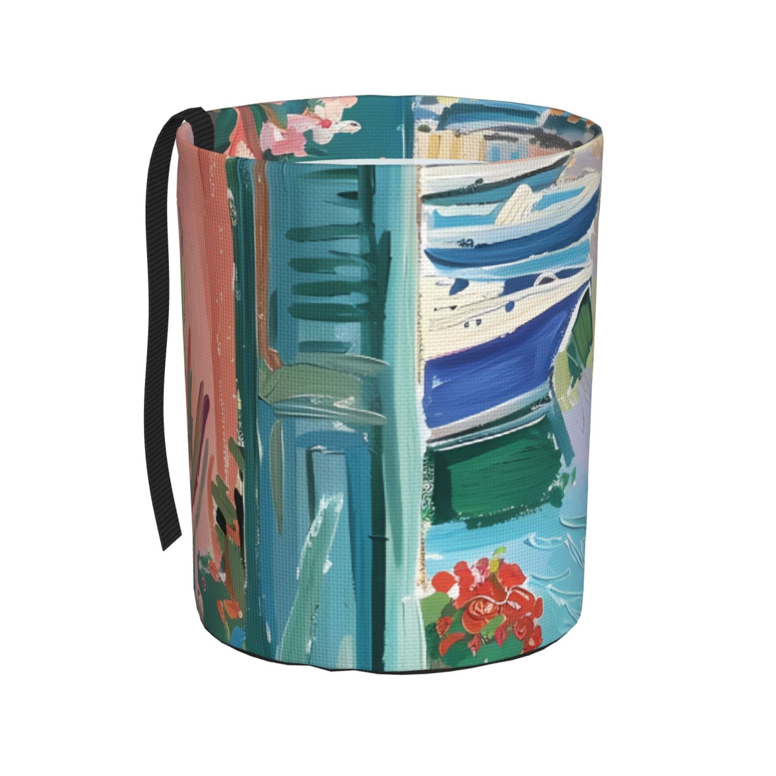 Fuzoiu Coastal Cat By The Window Print Car Trash Can,Leakproof Car ...