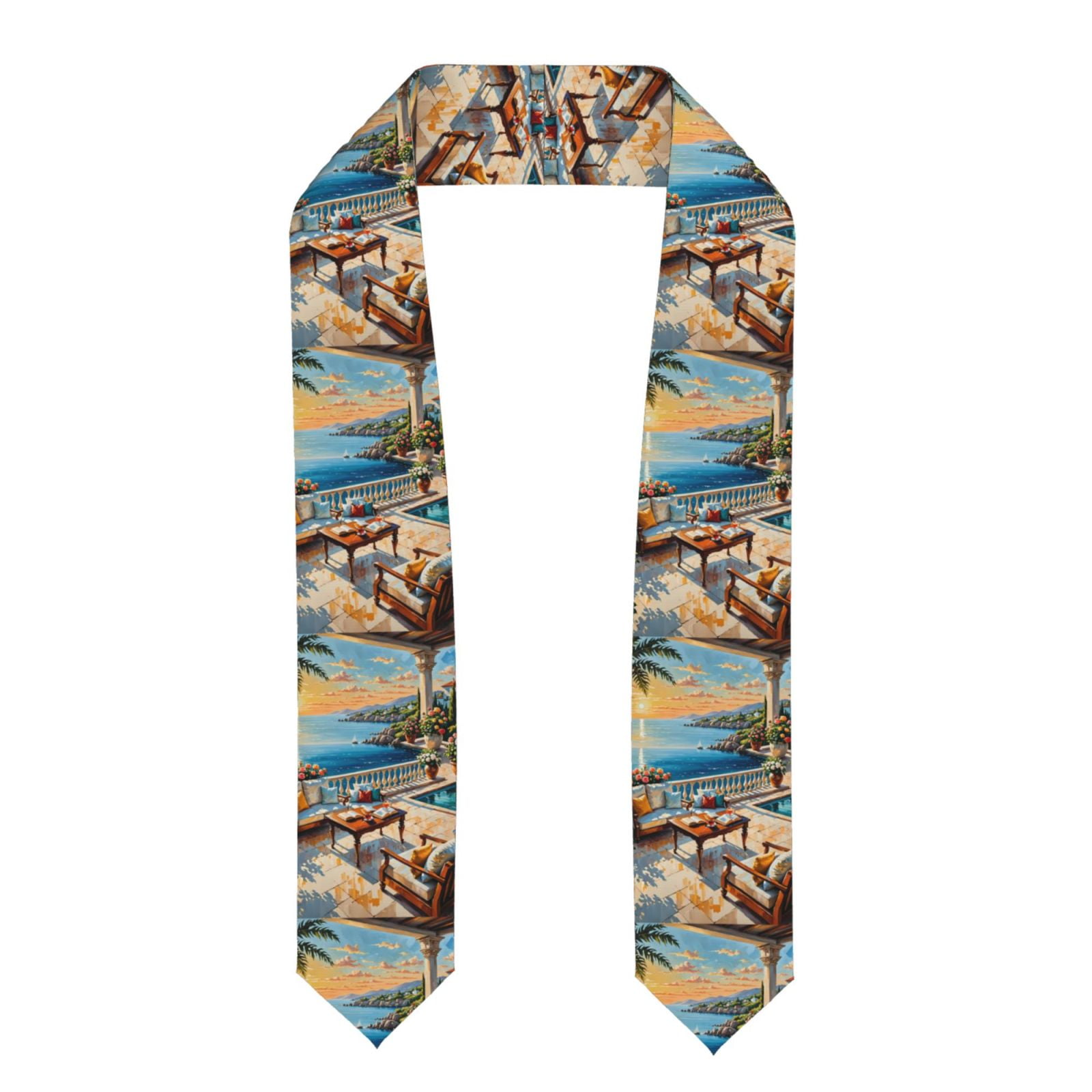 Fuzoiu Coastal Style Garden Villa Print Graduation Sash,Graduation ...