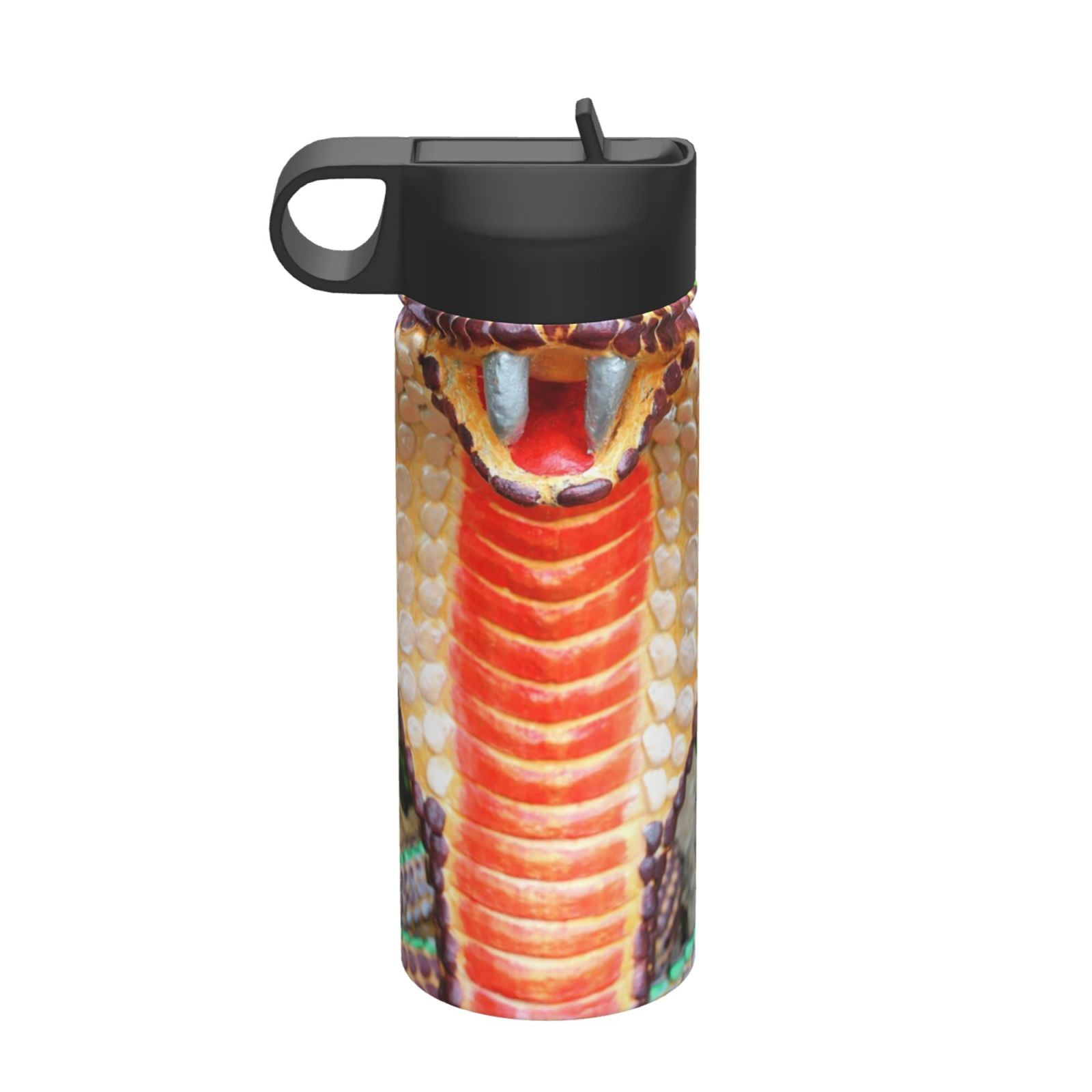 Fuzoiu Cobra Snake Print 18oz Insulated Sports Kettle, Outdoor Sport ...