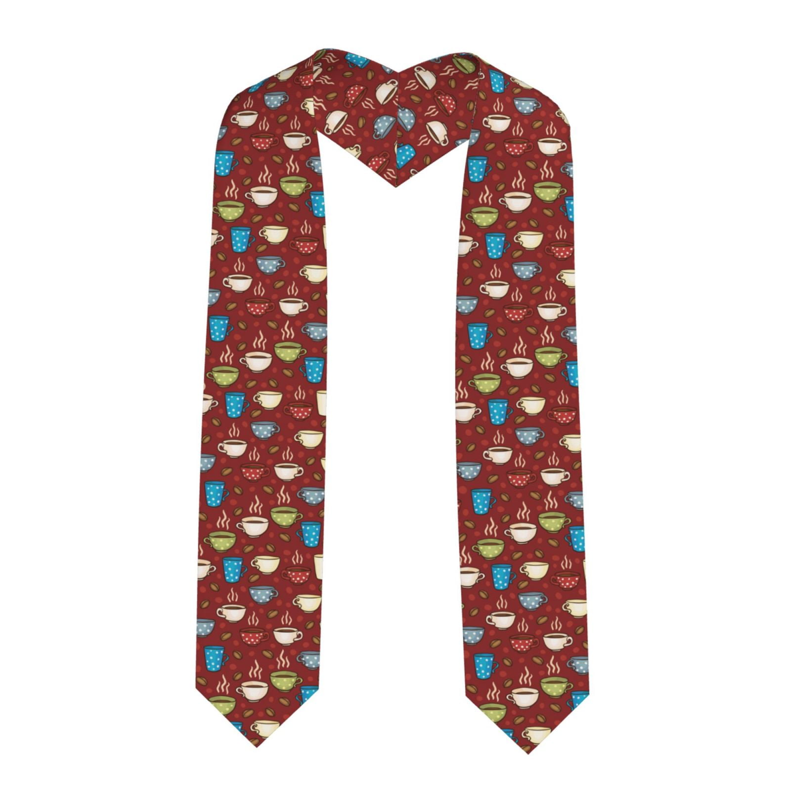 Fuzoiu Coffee Cups Print Graduation Sash,Graduation Stole,Unisex Adult ...