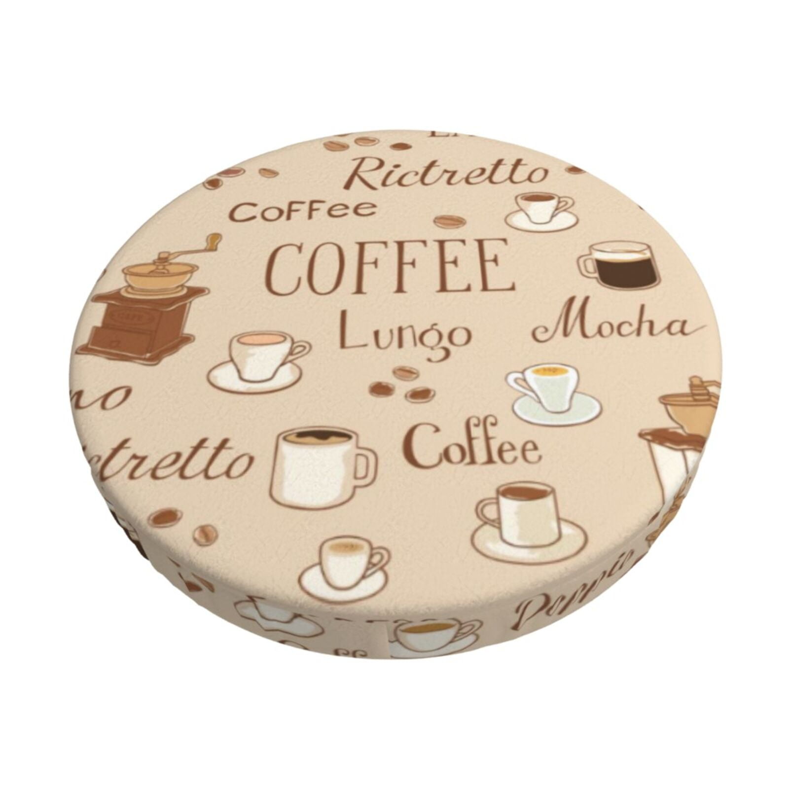 Fuzoiu Coffee Time Print Bar Stool Cushions, Super Breathable Round Bar ...