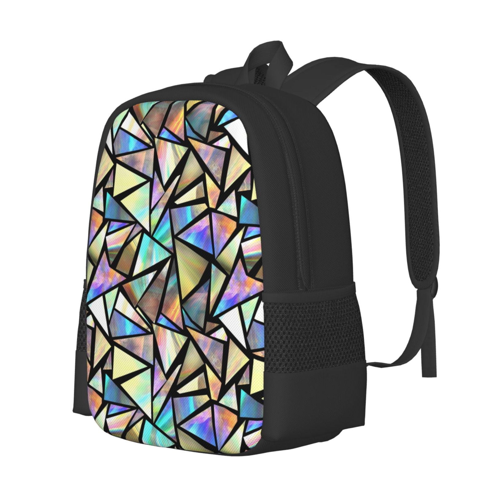 Fuzoiu Colored Glass Print Large Capacity Backpack,Travel Backpack ...