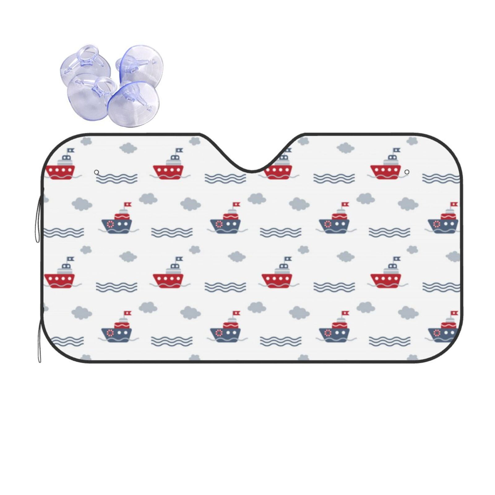 Fuzoiu Colored Sail Boats Print Car Windshield Sun Shade,Block Uv Rays ...