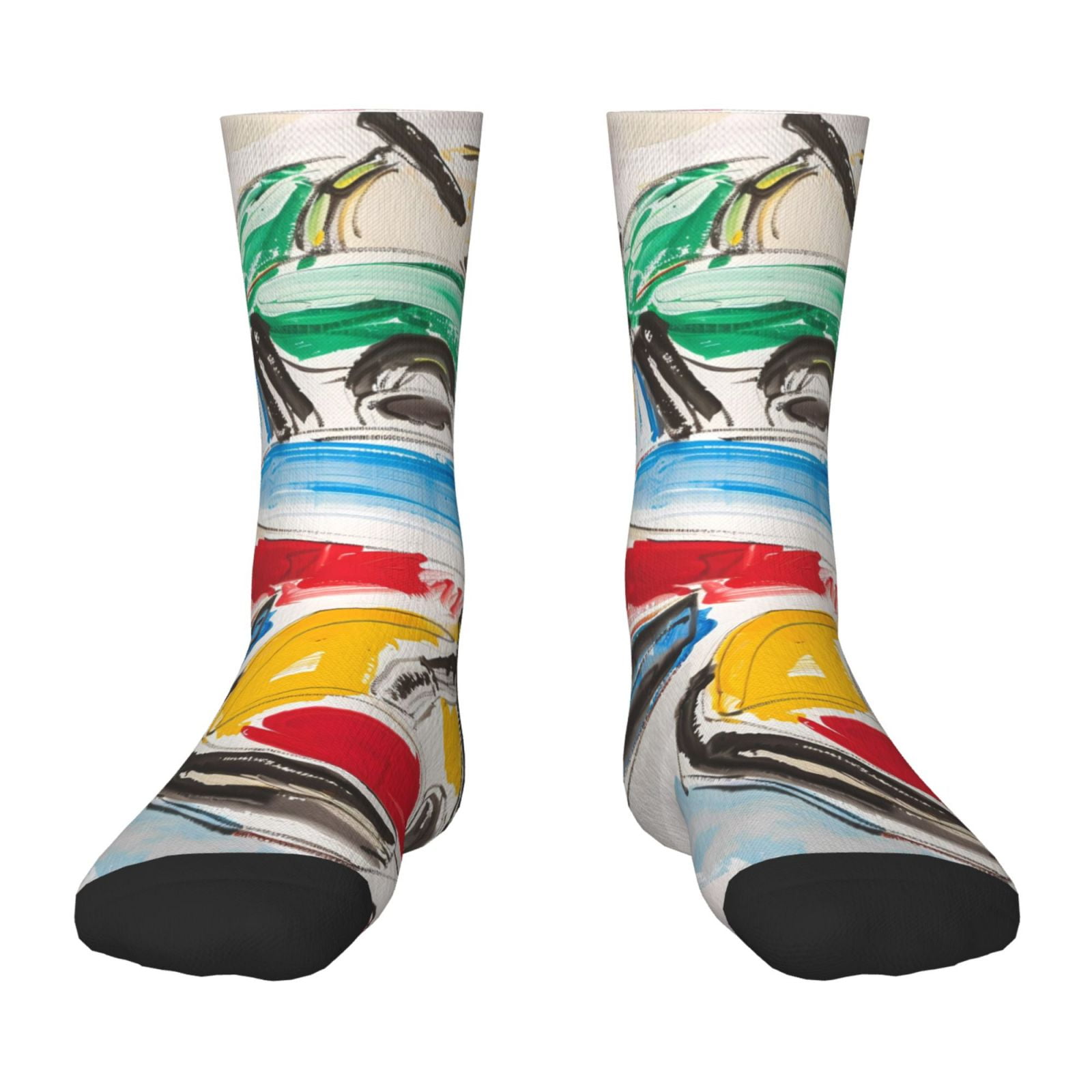 Fuzoiu Colorful Abstract Bumper Cars Print Kids Socks For Boys Girls ...