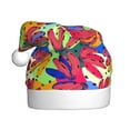 Fuzoiu Colorful Bananas Print Santa Hat Christmas Hat for Adults,Santa ...
