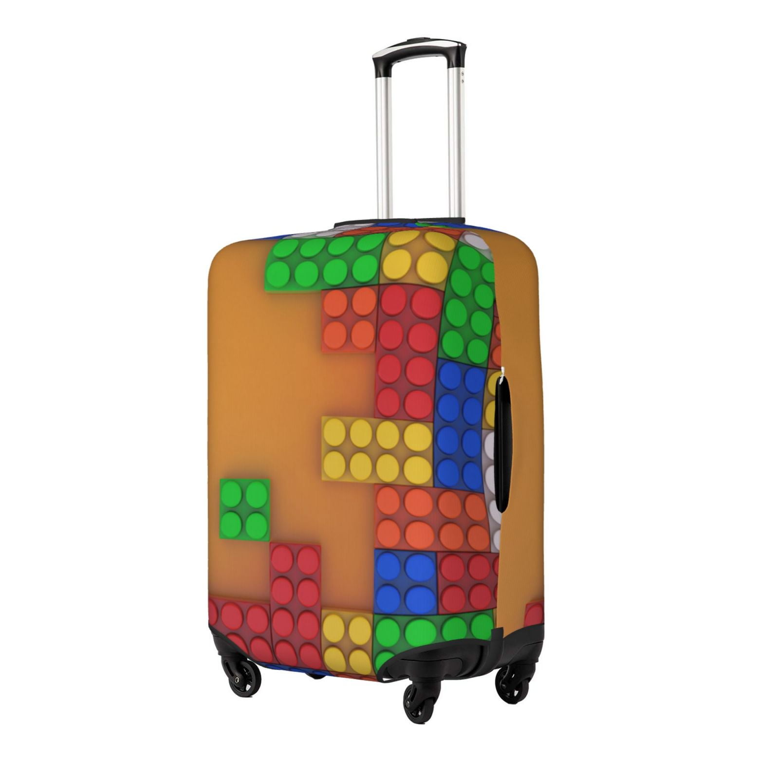 Fuzoiu Colorful Building Blocks A Print Suitcase Cover,Washable Luggage ...