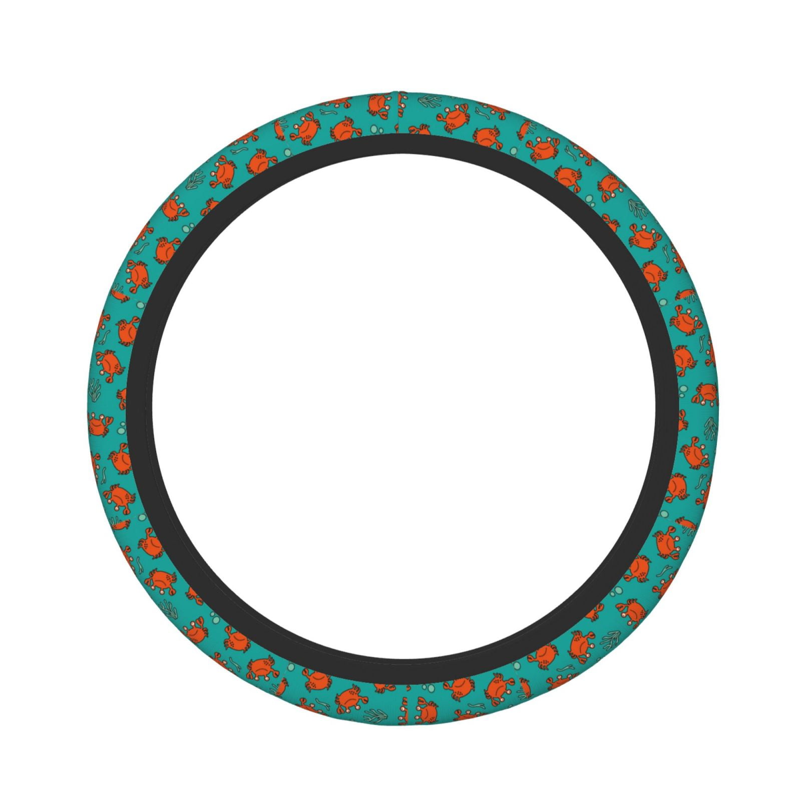 Fuzoiu Colorful Crab Print Elastic Stretch Steering Wheel Cover ...