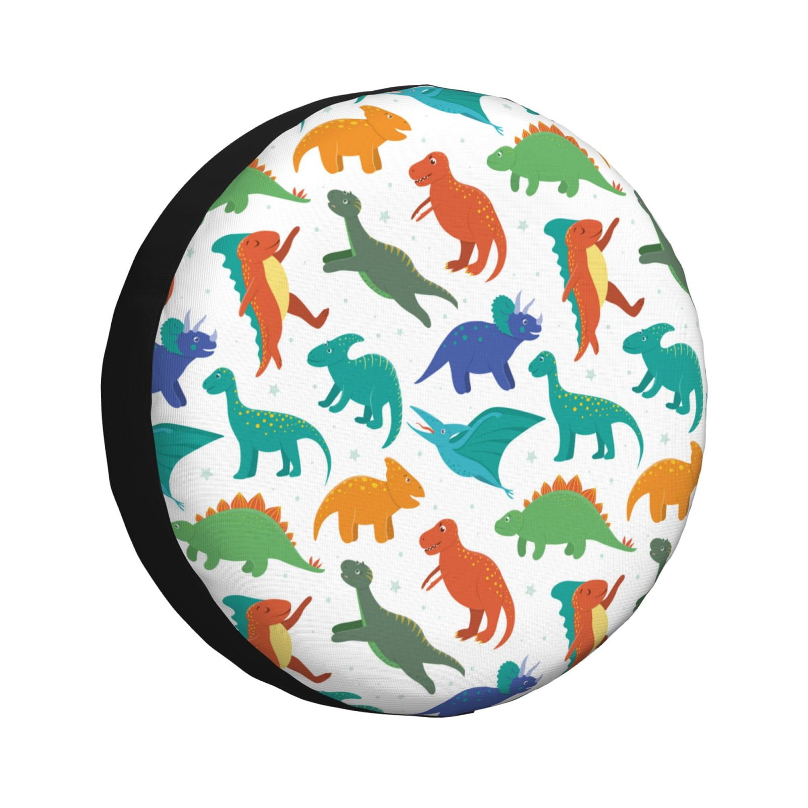 Fuzoiu Colorful Dinosaur Print Universal Spare Tire Cover with Buckle ...
