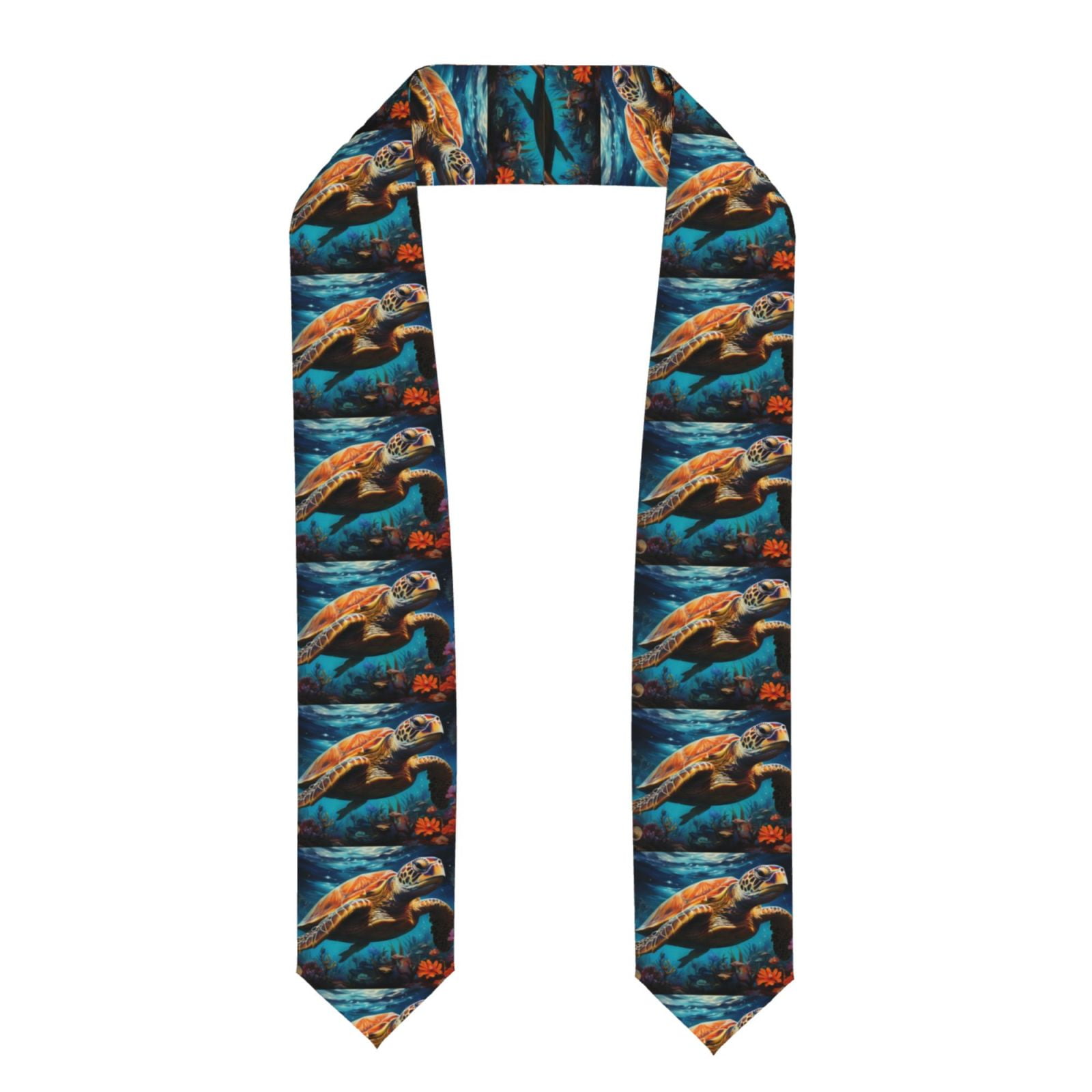 Fuzoiu Colorful Flower Sea Turtle Print Graduation Sash,Graduation ...