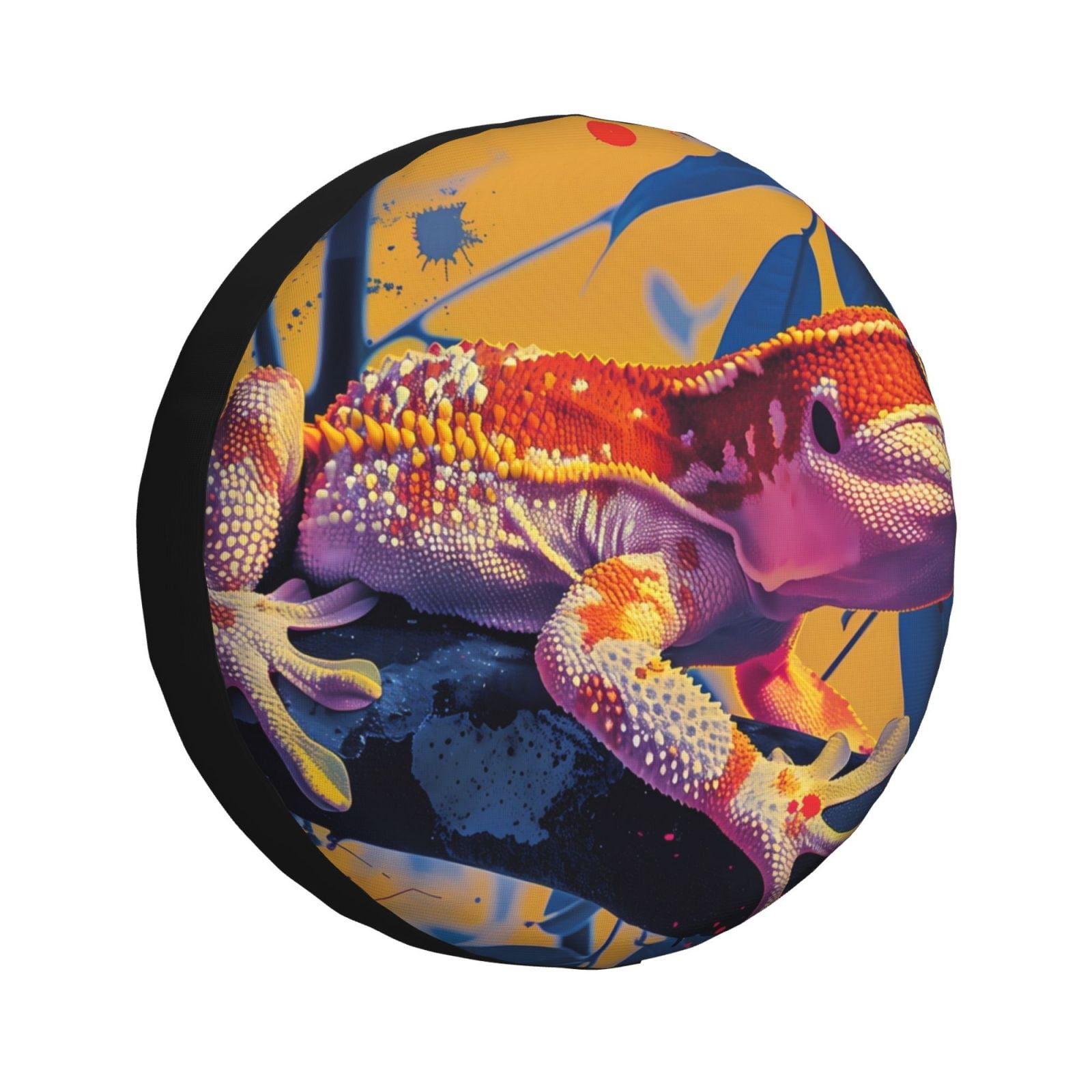 Fuzoiu Colorful Gecko Jungle Art Print Universal Spare Tire Cover with ...