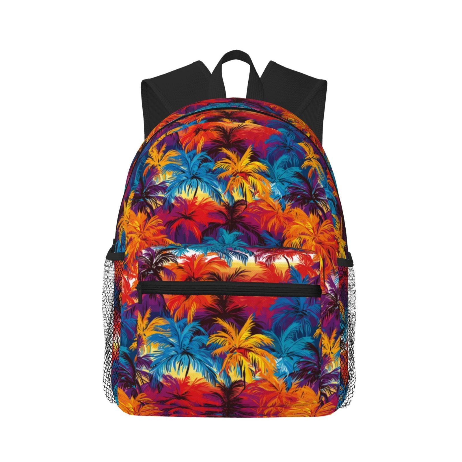 Fuzoiu Colorful Hawaii Palms Print School Backpack for Teens,Large ...