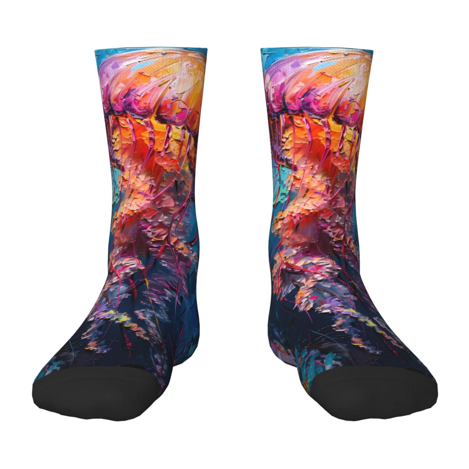 Fuzoiu Colorful Jellyfish Abstract Print Kids Socks For Boys Girls,Grip ...