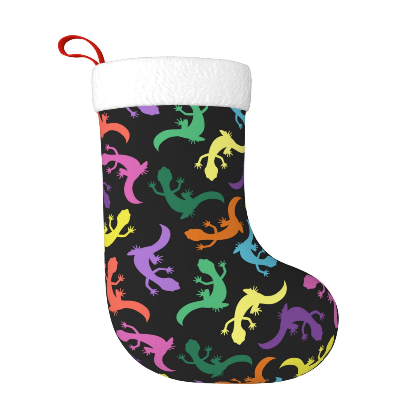 Fuzoiu Colorful Lizards Print Christmas Stockings, Party Supplies ...