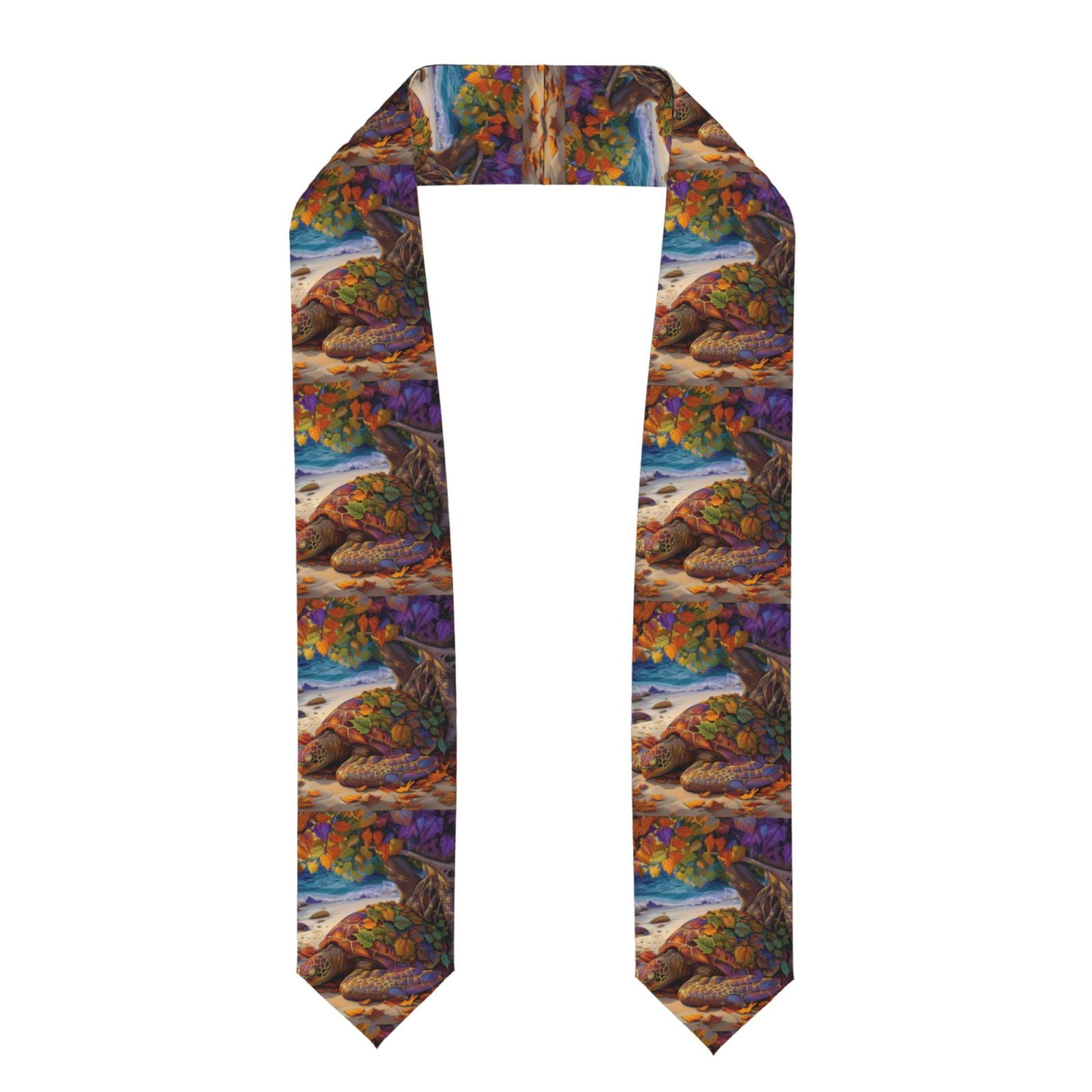 Fuzoiu Colorful Maple Leaf Beach Turtle Print Graduation Sash ...