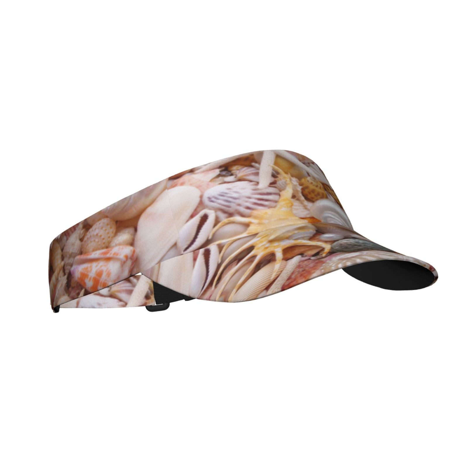 Fuzoiu Colorful Seashells Print Adult Sunscreen Visor Cap,Adjustable ...