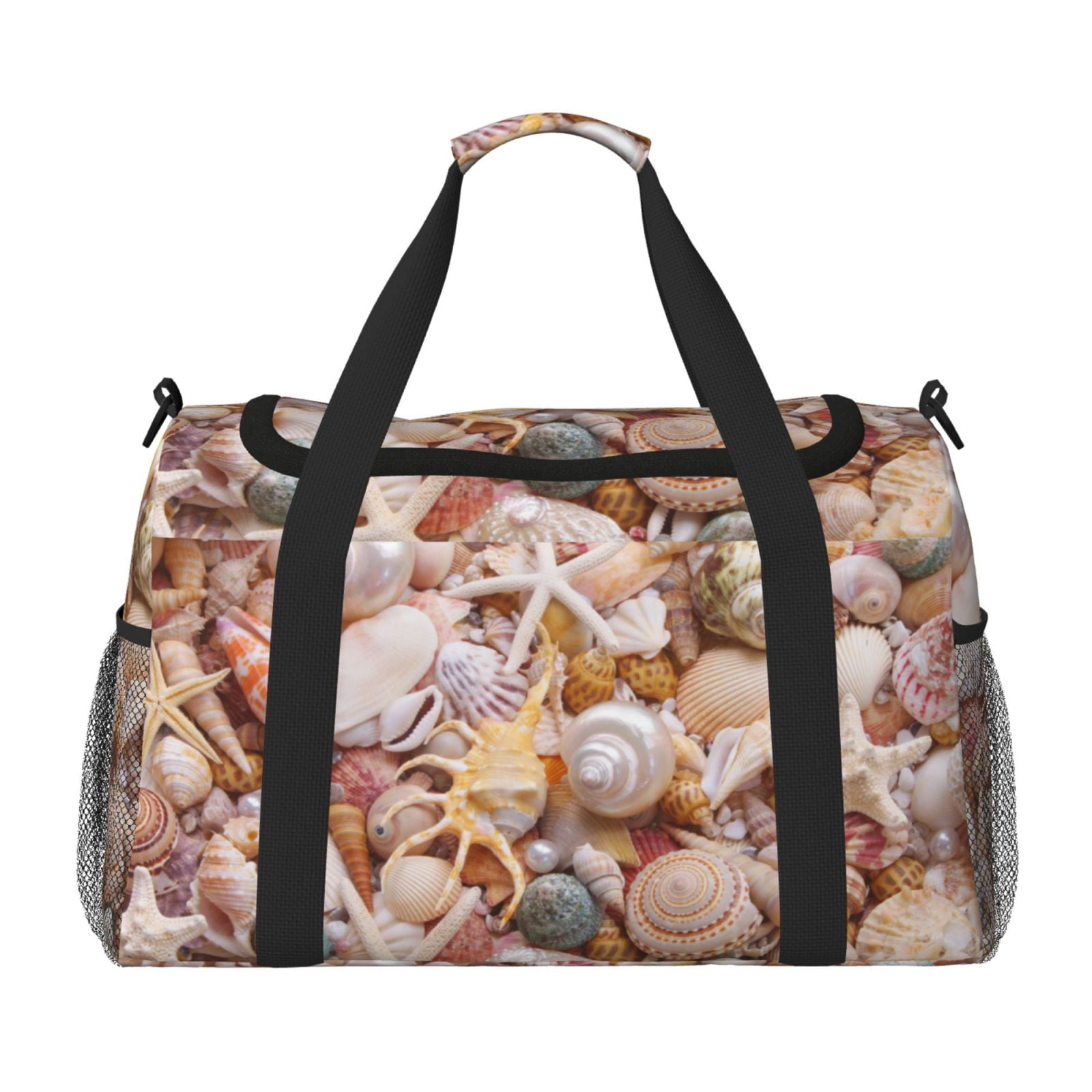 Fuzoiu Colorful Seashells Print Travel Duffle Bag,Carry On Tote Bags ...