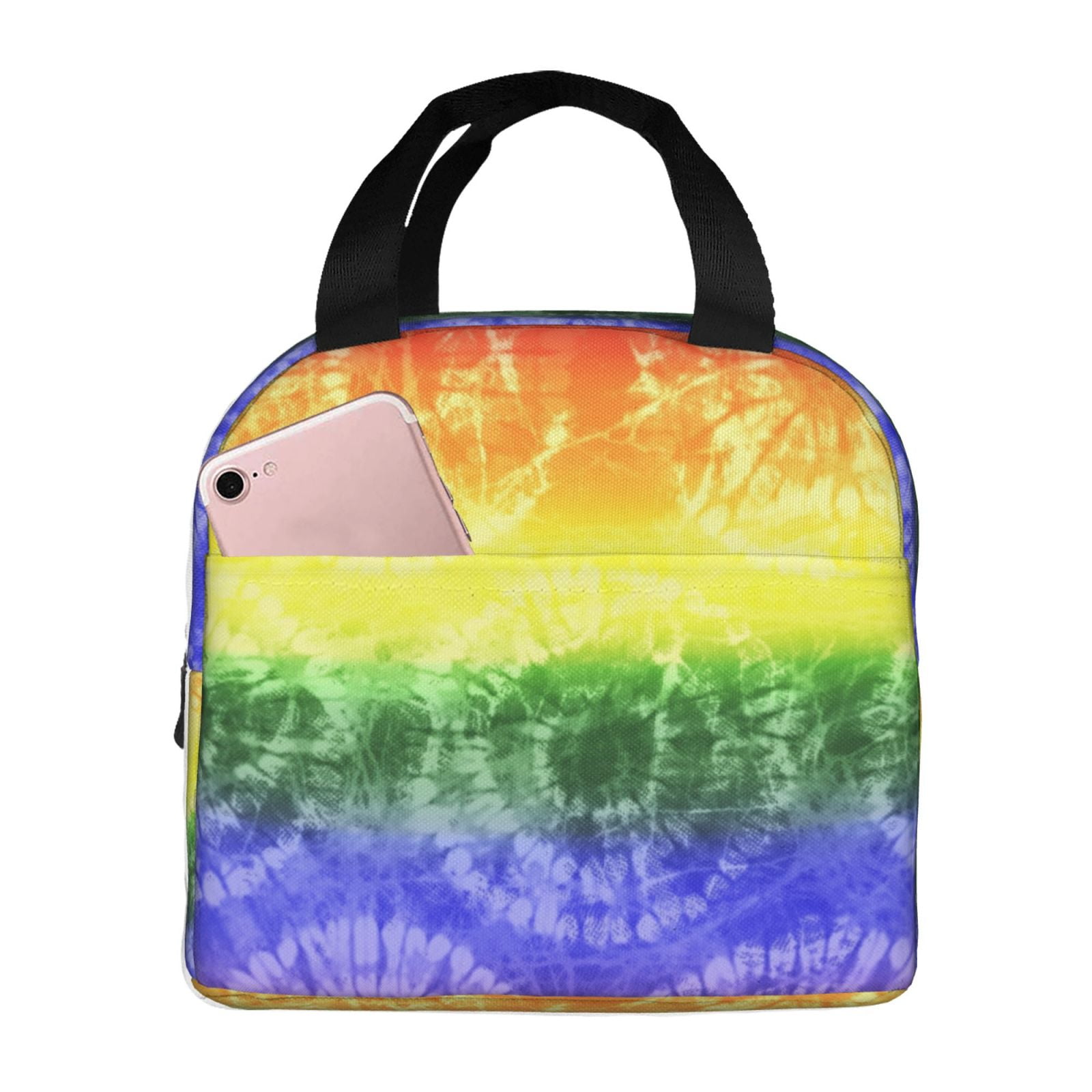 Fuzoiu Colorful Tie Dye Print Lunch Bag for Women & Men,Adult Insulated ...