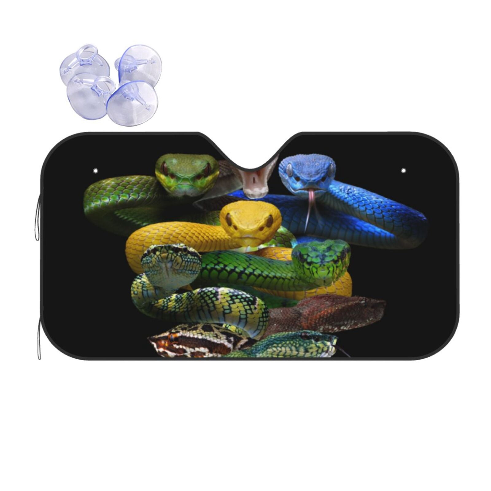 Fuzoiu Colorful Viper Snake Print Car Windshield Sun Shade,Block Uv ...