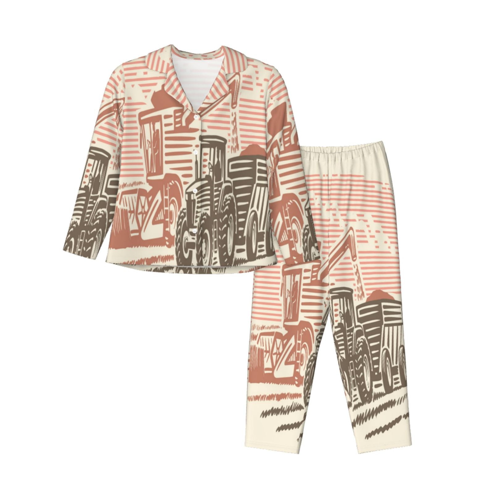 Fuzoiu Combine harvester working with tractor Print Women's Long ...