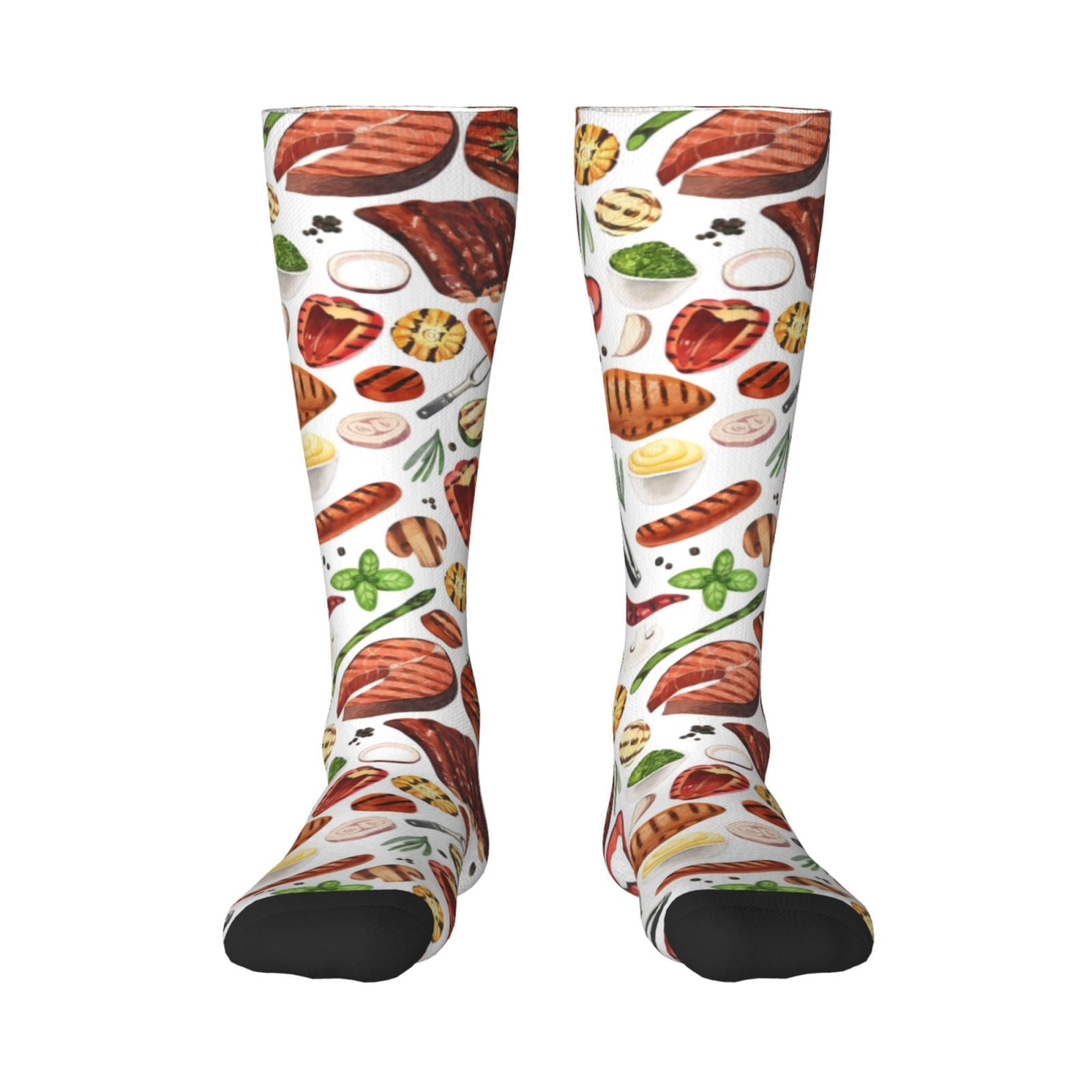 Fuzoiu Cooking Bbq Print Adult Stockings,Crew Socks,Unisex Fashion ...