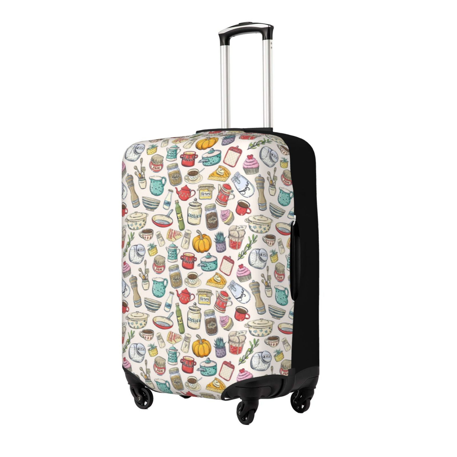 Fuzoiu Cooking Utensils Print Suitcase Cover,Washable Luggage Covers ...